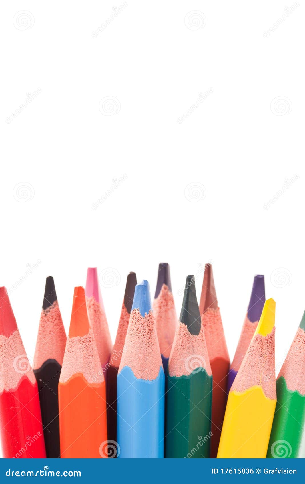 Triangular color pencils stock photo. Image of arrangement - 17615836