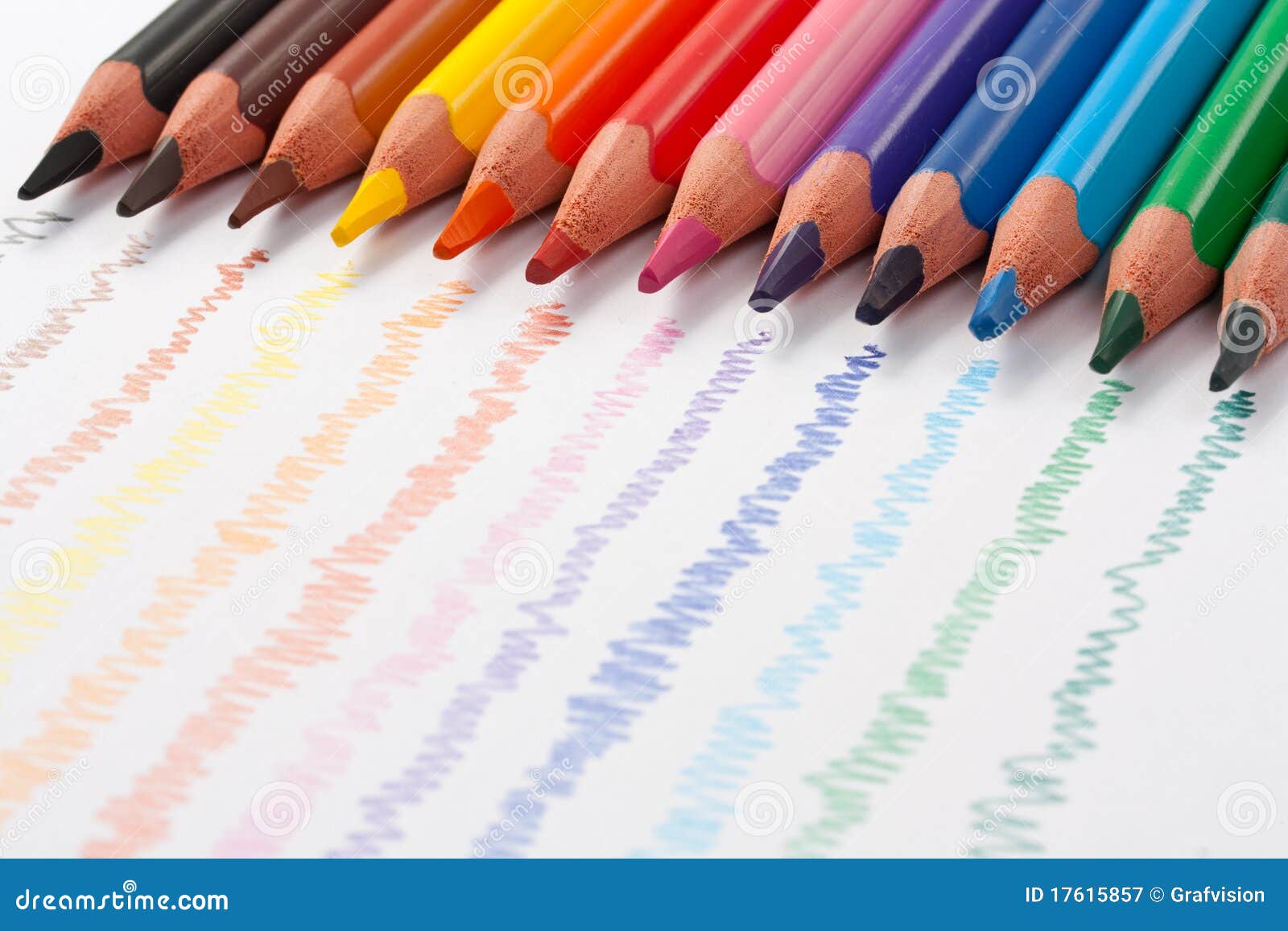 Triangular color pencils stock image. Image of colorful - 17615857