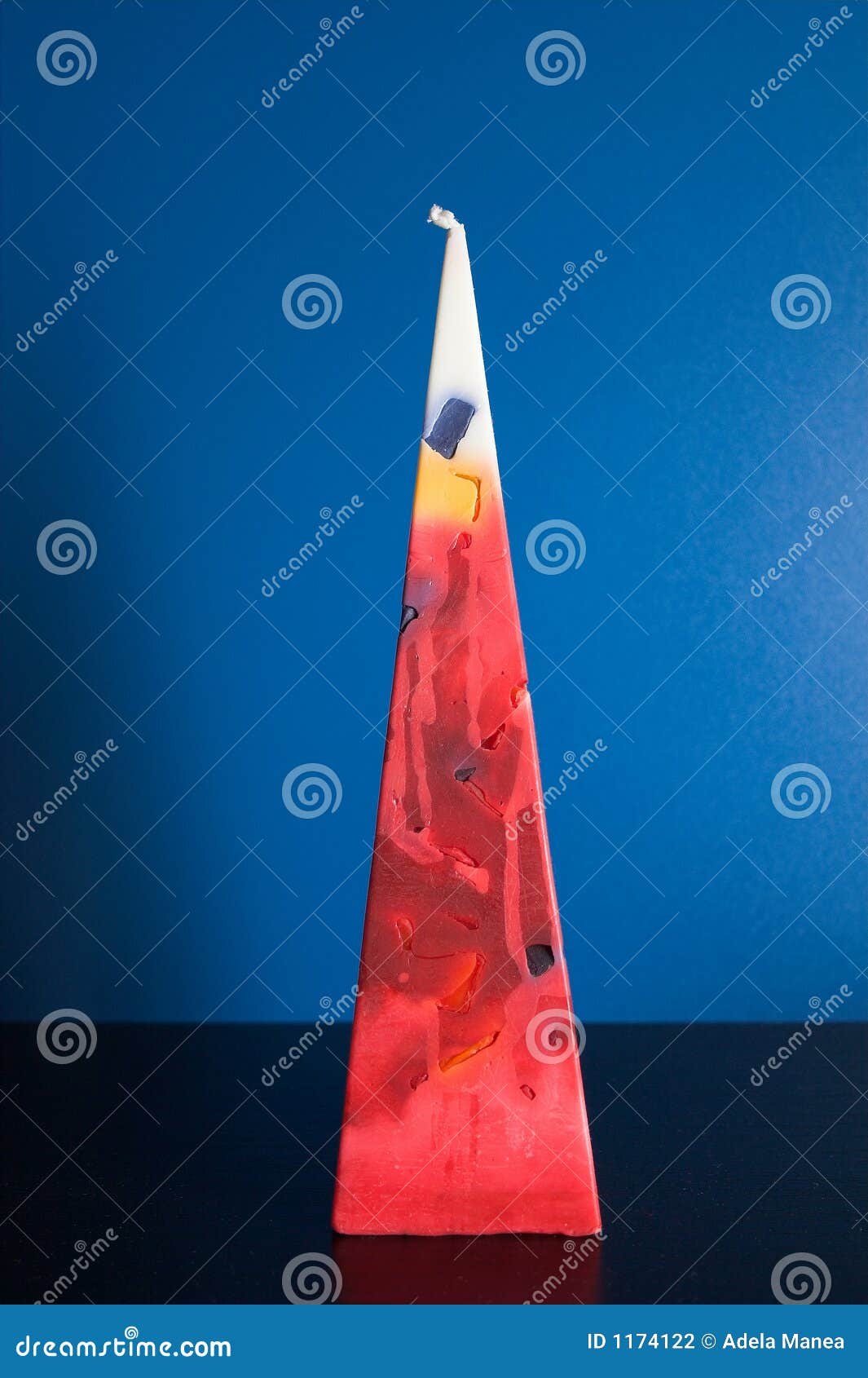 Triangular colored candle stock photo. Image of purity - 1174122
