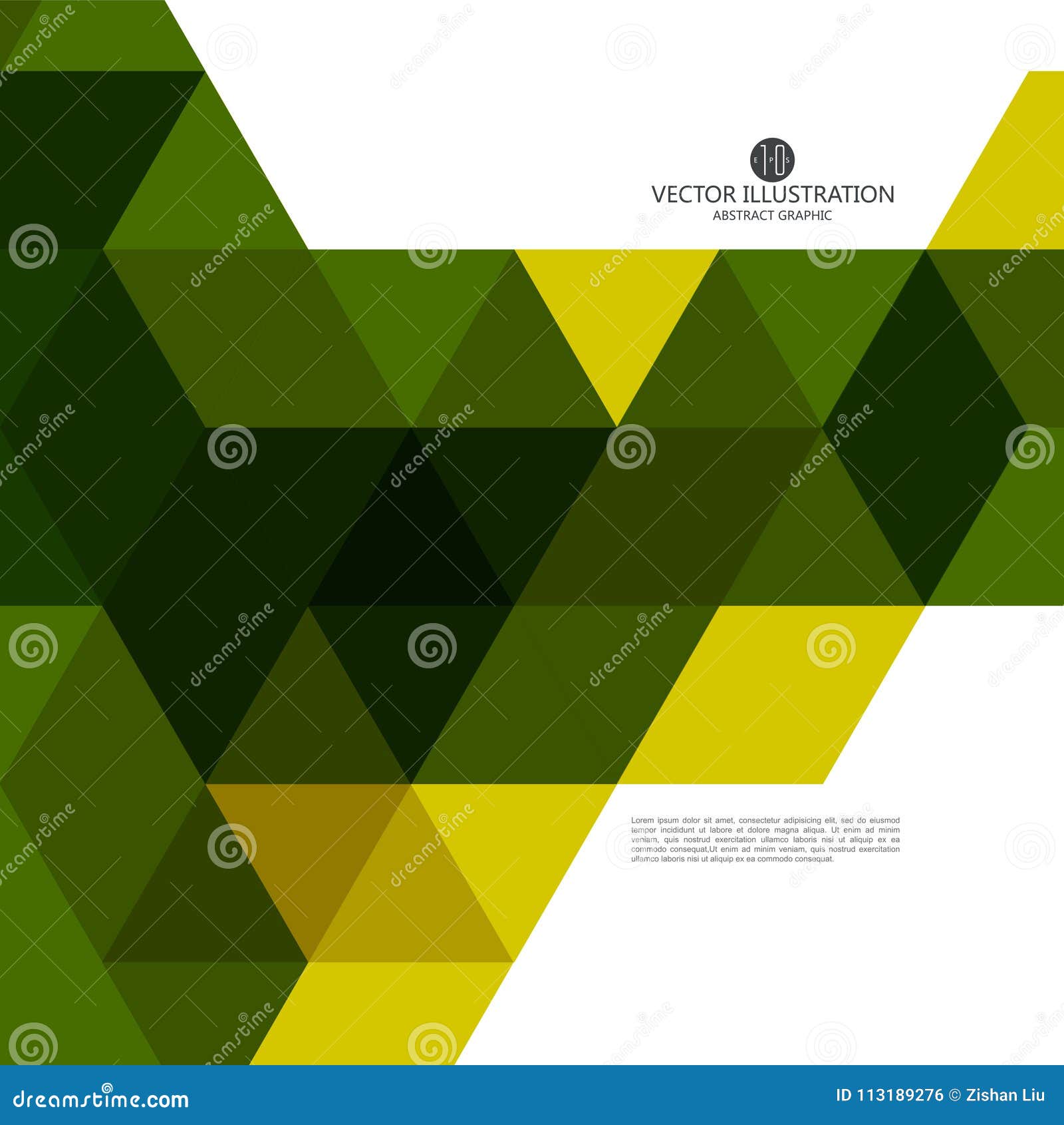 Triangular Composition of Abstract Graphics, Vector Illustration. Stock ...