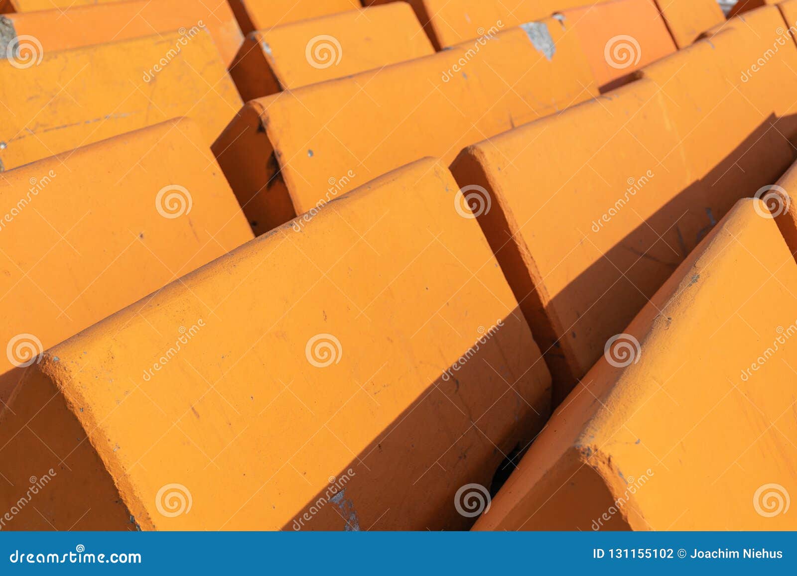 Triangular Concrete Anti-terrorism Barriers. Stock Photo - Image of ...