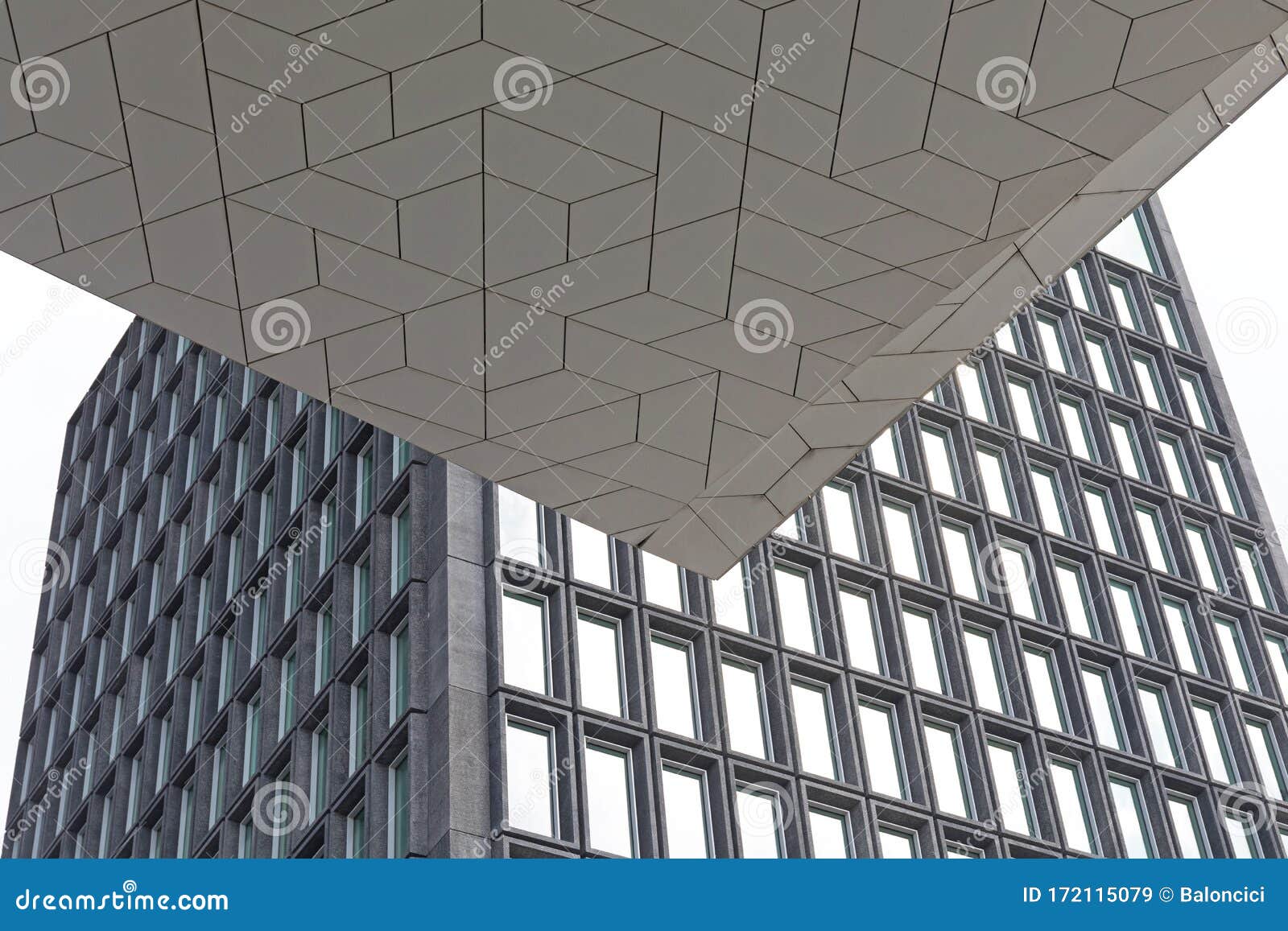 Triangular Contemporary Architecture Stock Image - Image of holland ...