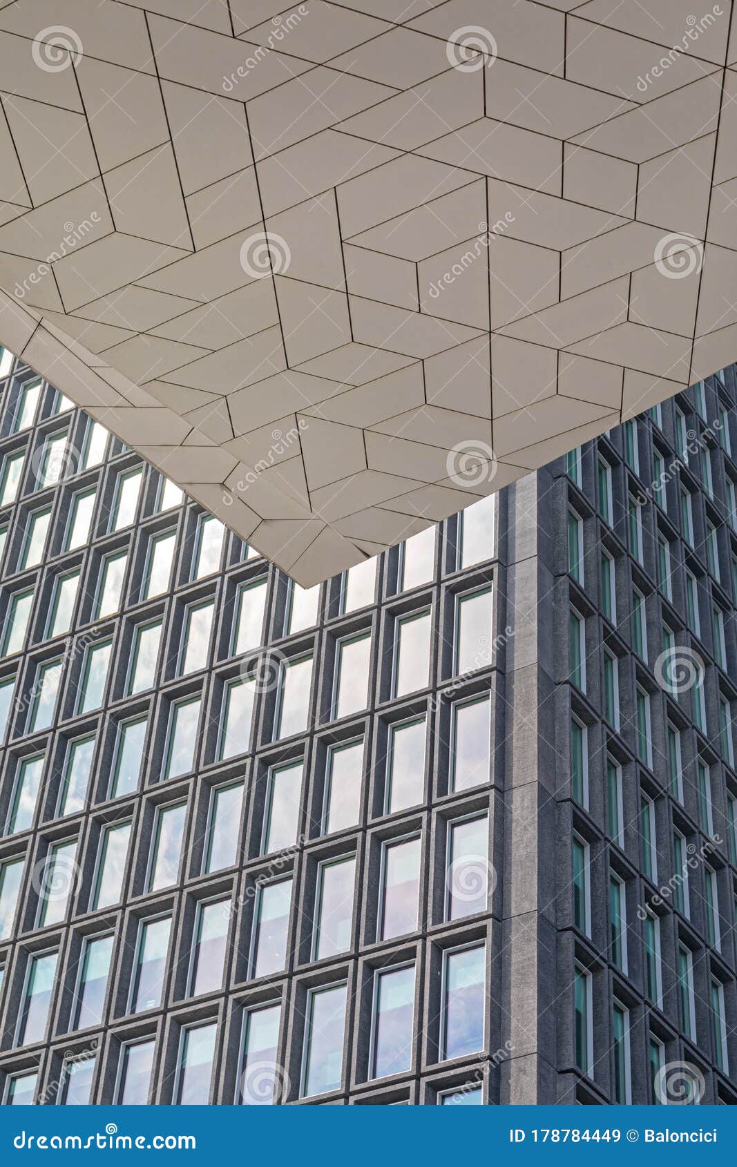 Triangular Contemporary Structure Stock Image - Image of exterior ...