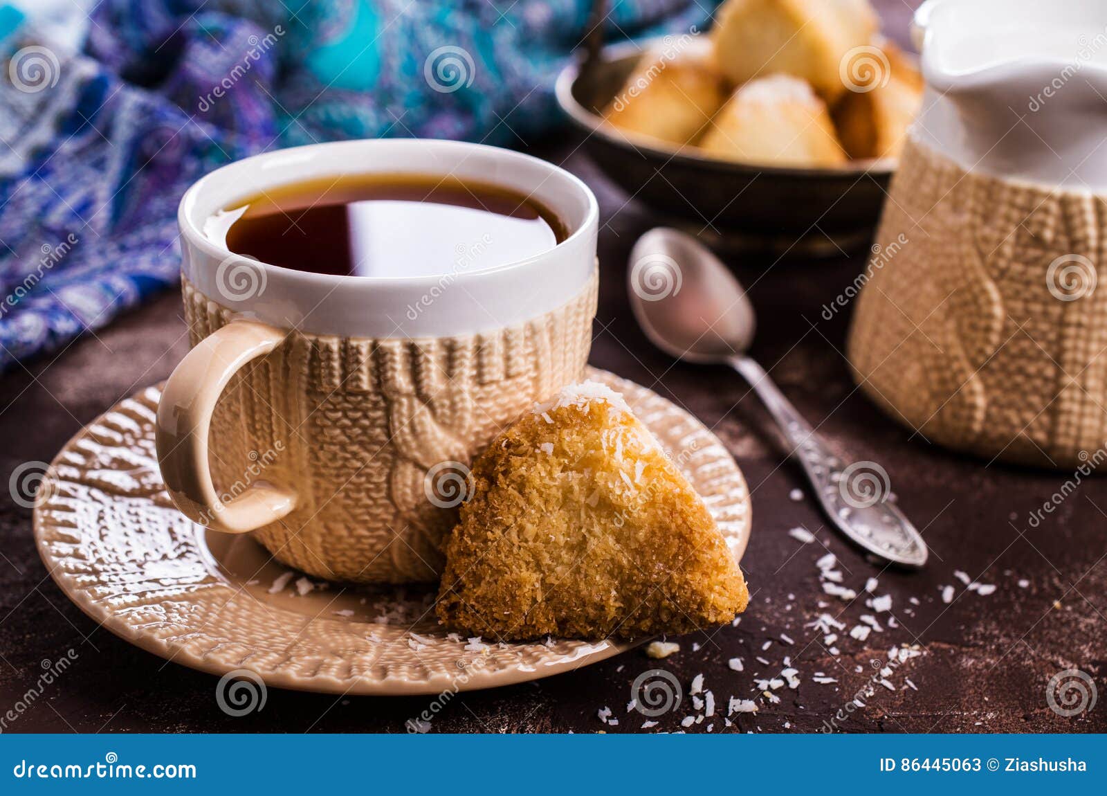 Triangular Cookies with Coconut Stock Image - Image of ingredient ...