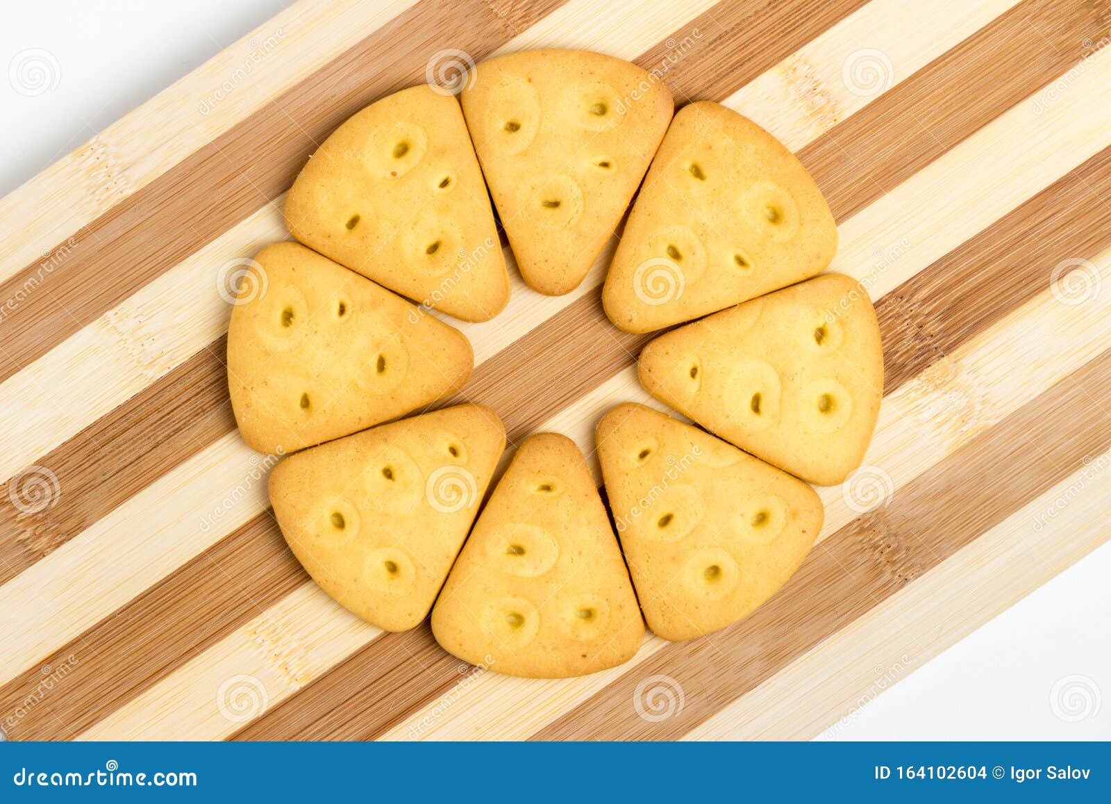 Triangular Cookies Folded Around Lie on a Blackboard Stock Photo ...
