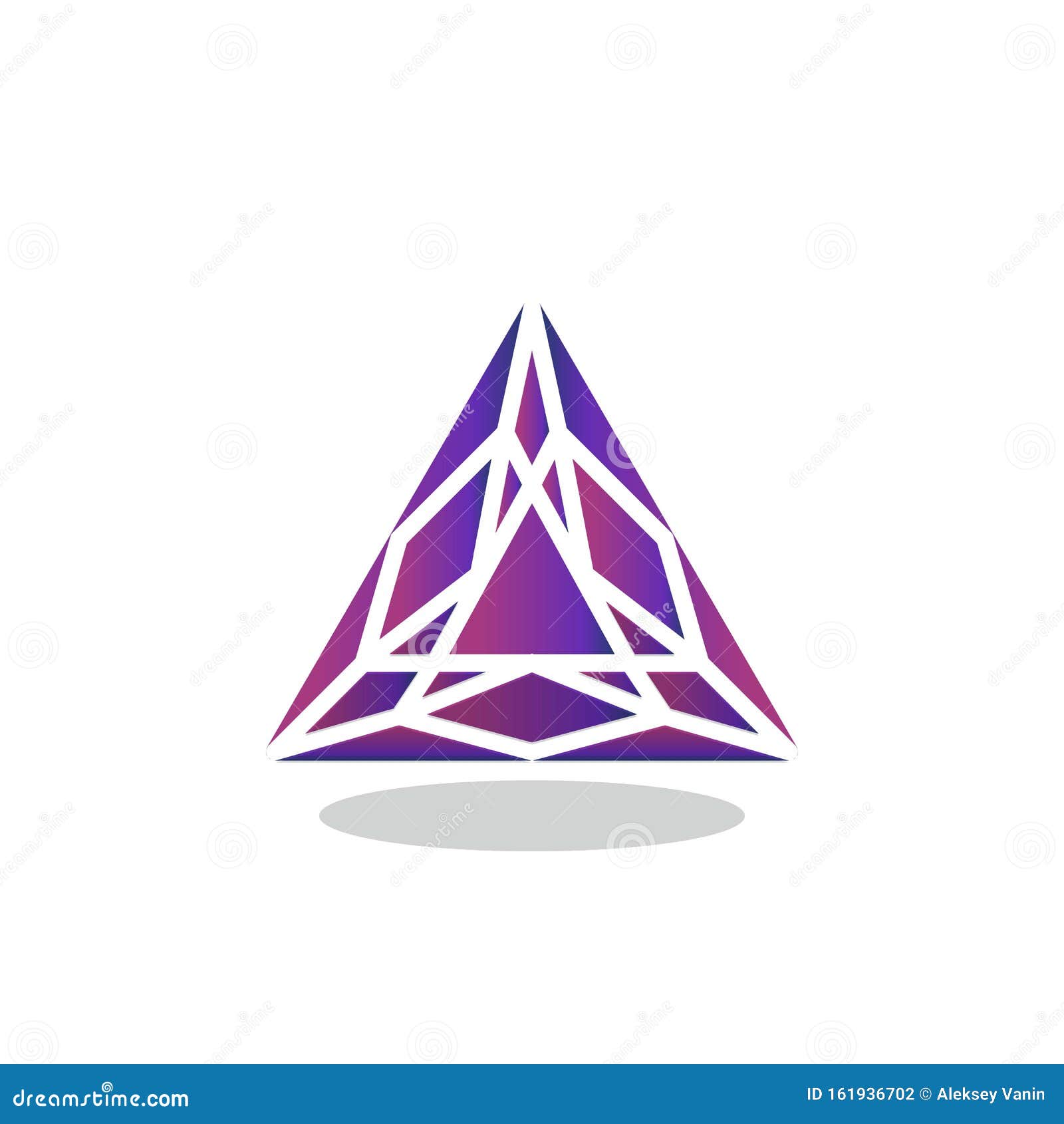 Triangular Crystal Stone Flat Icon Stock Vector - Illustration of ...