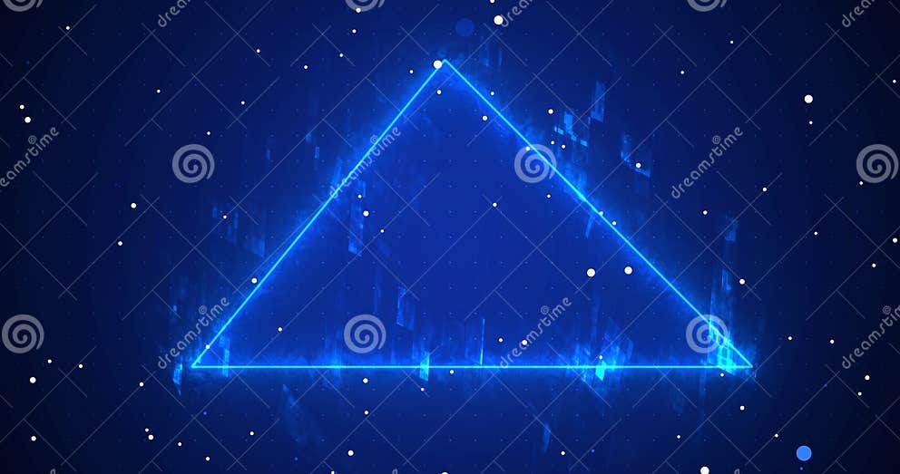 Triangular Cyber Security Big-data Connectivity Fractal Particle Loop. Stock Illustration ...