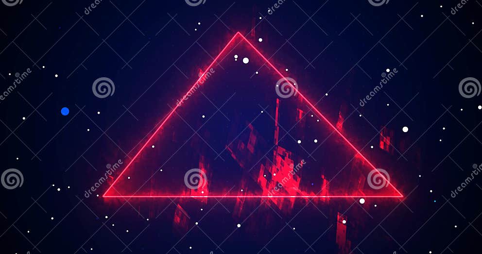 Triangular Cyber Security Big-data Connectivity Fractal Particle Loop. Stock Illustration ...