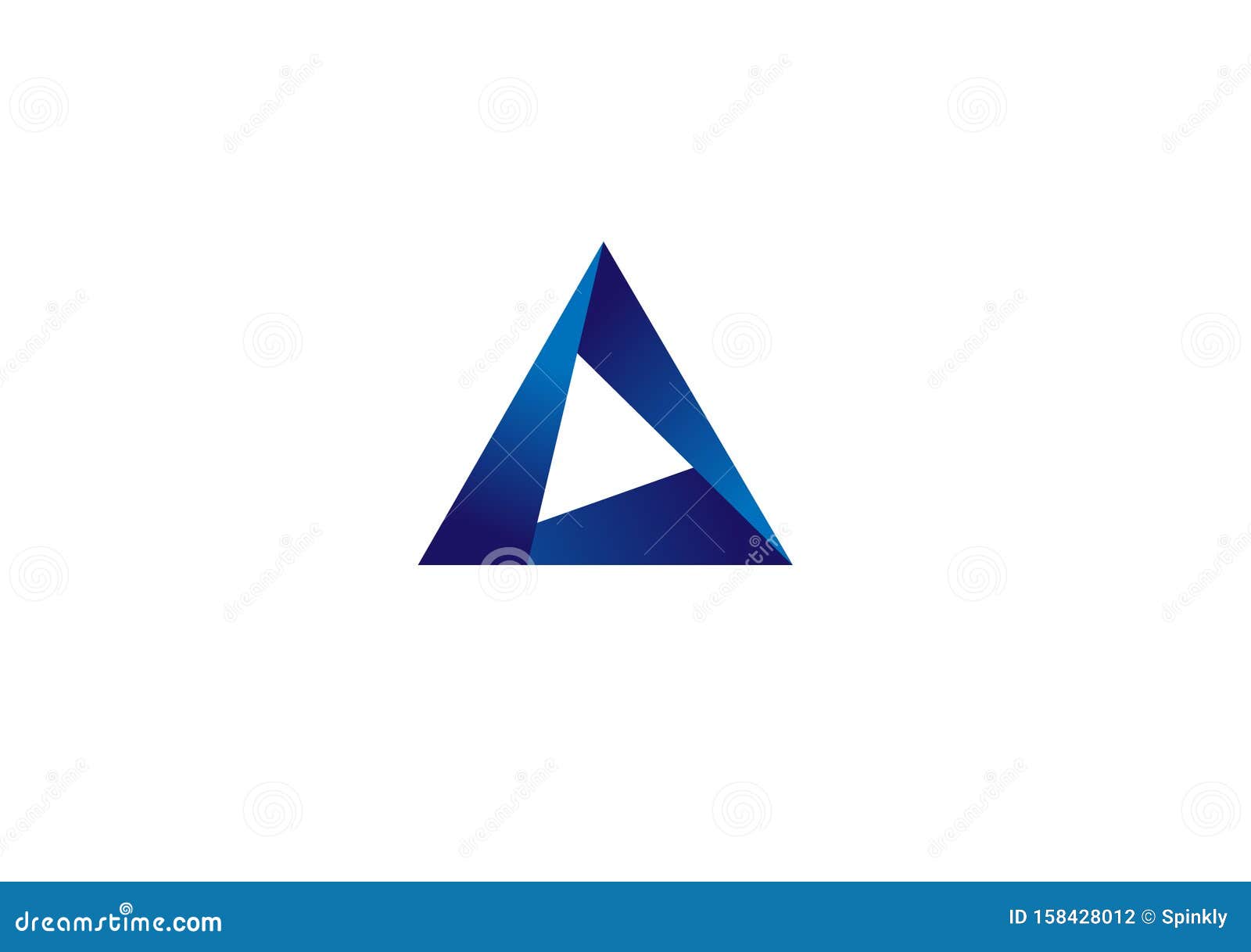 Triangular 3d Dimentional Logo Design Vector Stock Vector ...
