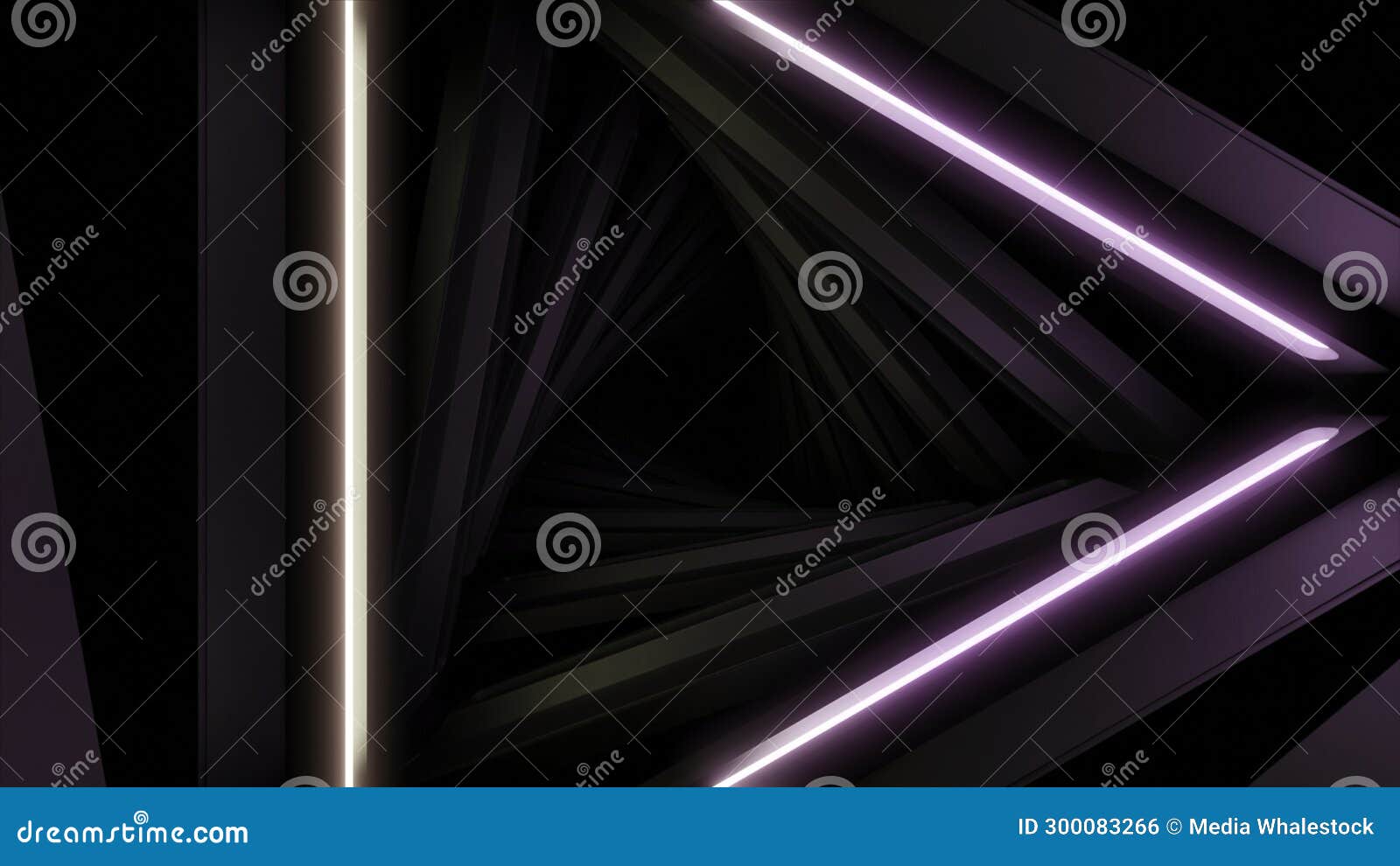 Triangular 3d Tunnel with Flashing Lines. Design. Rotating 3d Tunnel ...