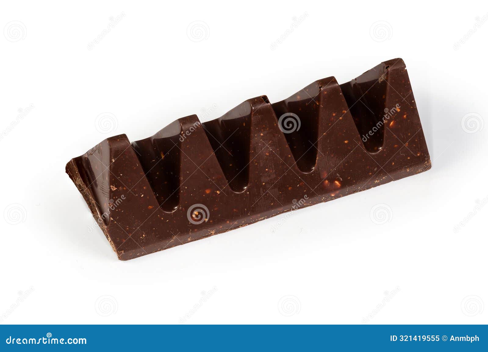 Triangular Dark Chocolate Bar with Breakable Slices of Prisms Shape ...