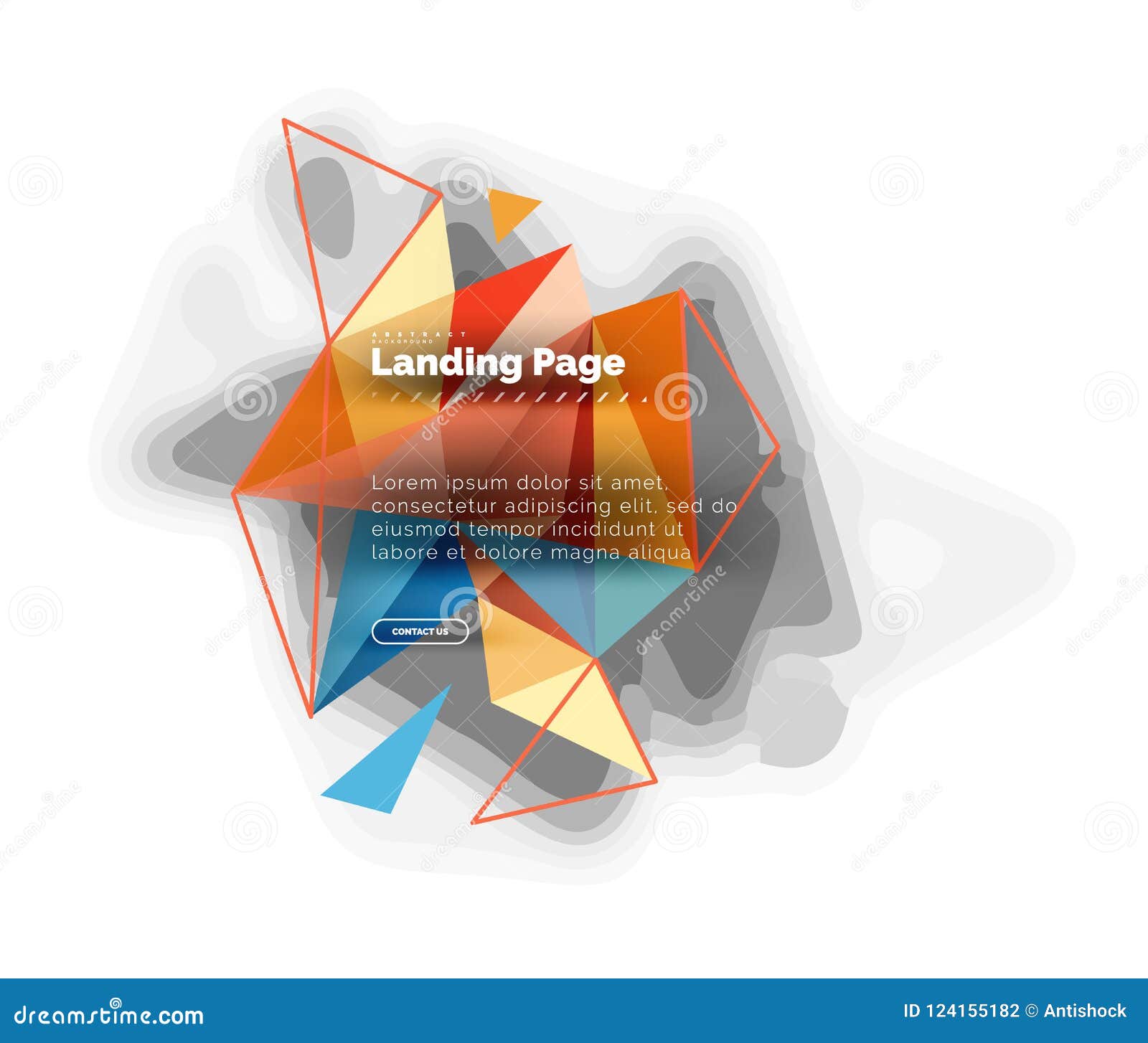 Triangular Design Abstract Background, Landing Page. Low Poly Style ...