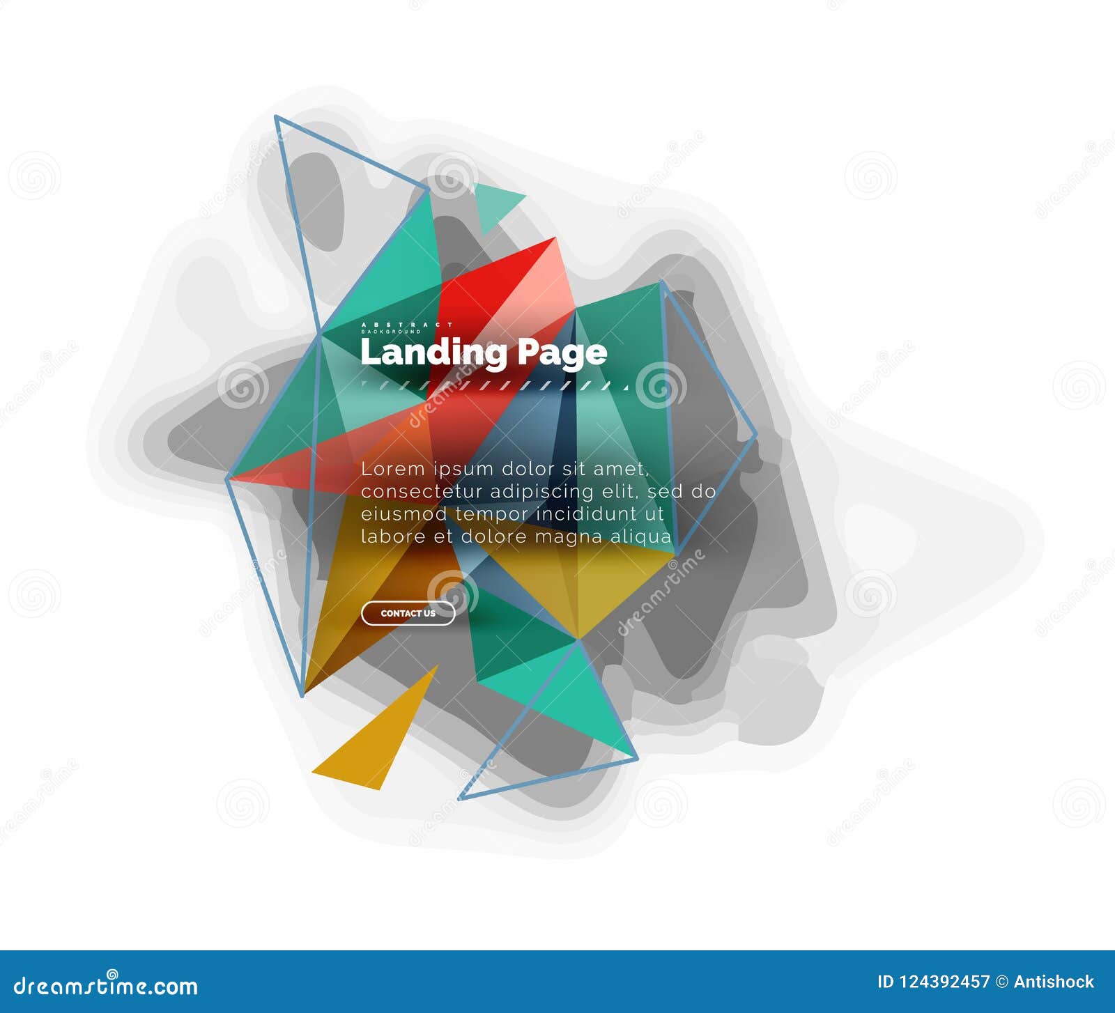 Triangular Design Abstract Background, Landing Page. Low Poly Style ...