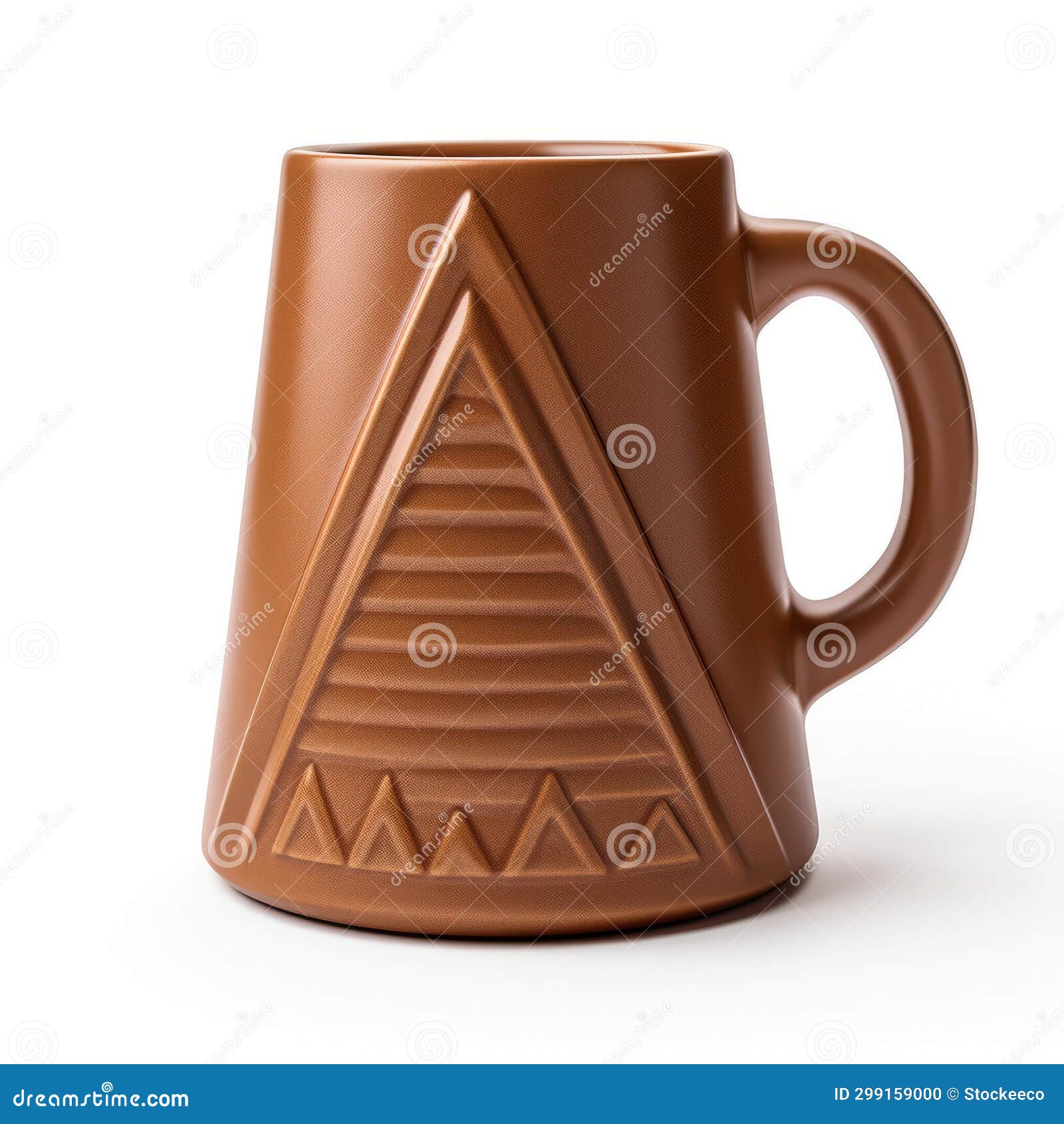 Triangular Design Mug with Native Australian Motifs Stock Illustration ...