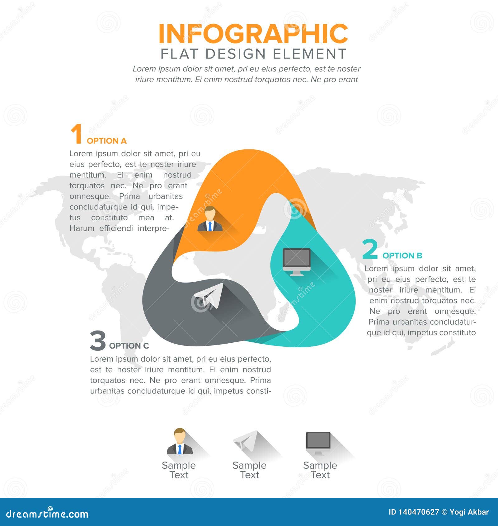 Triangular Diagram Chart. Triangle With 3 Steps Parts. Triangle Design ...