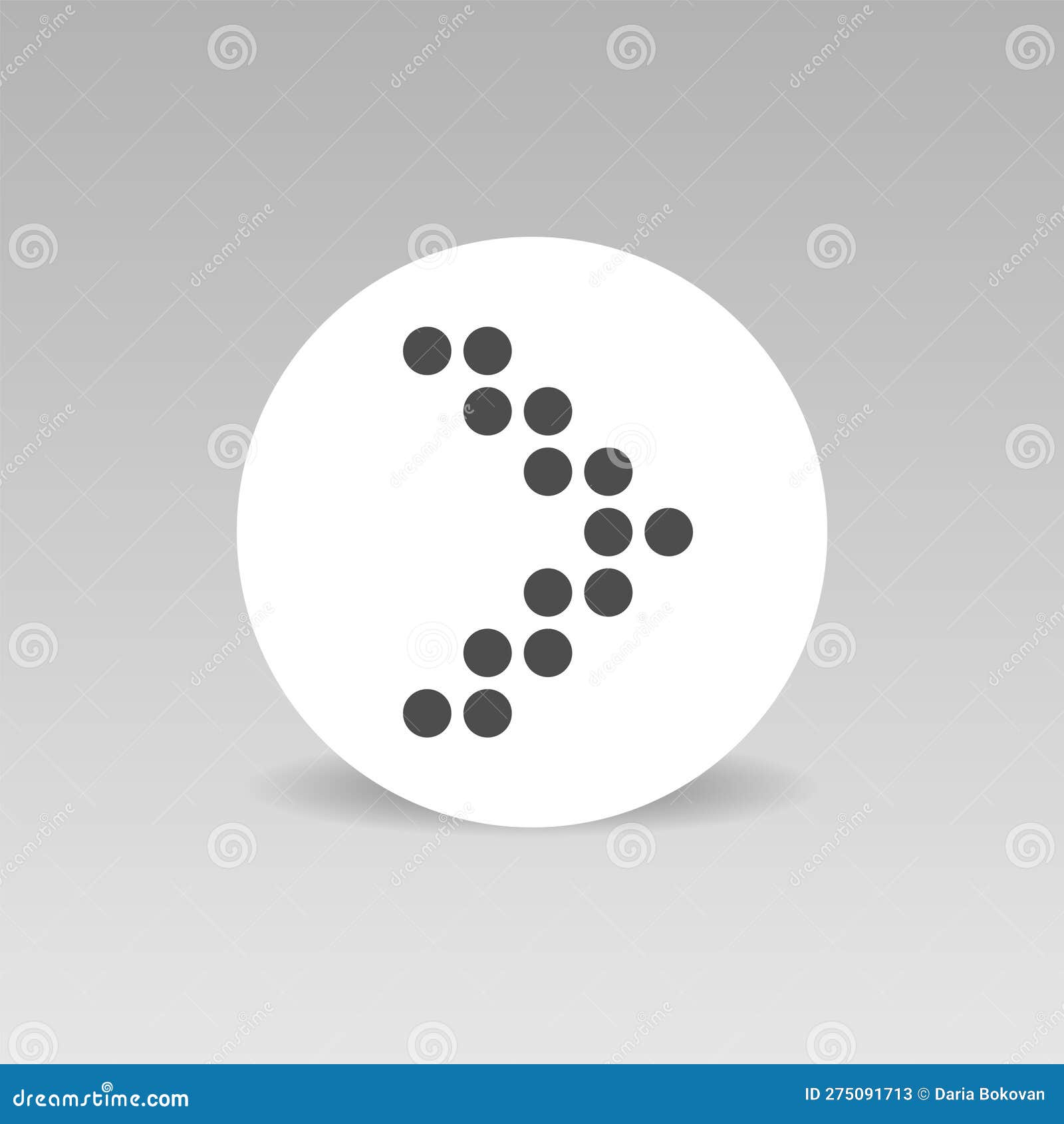 Triangular Dot Arrow Vector Icon Direction Cursor. Round Sign Stock ...