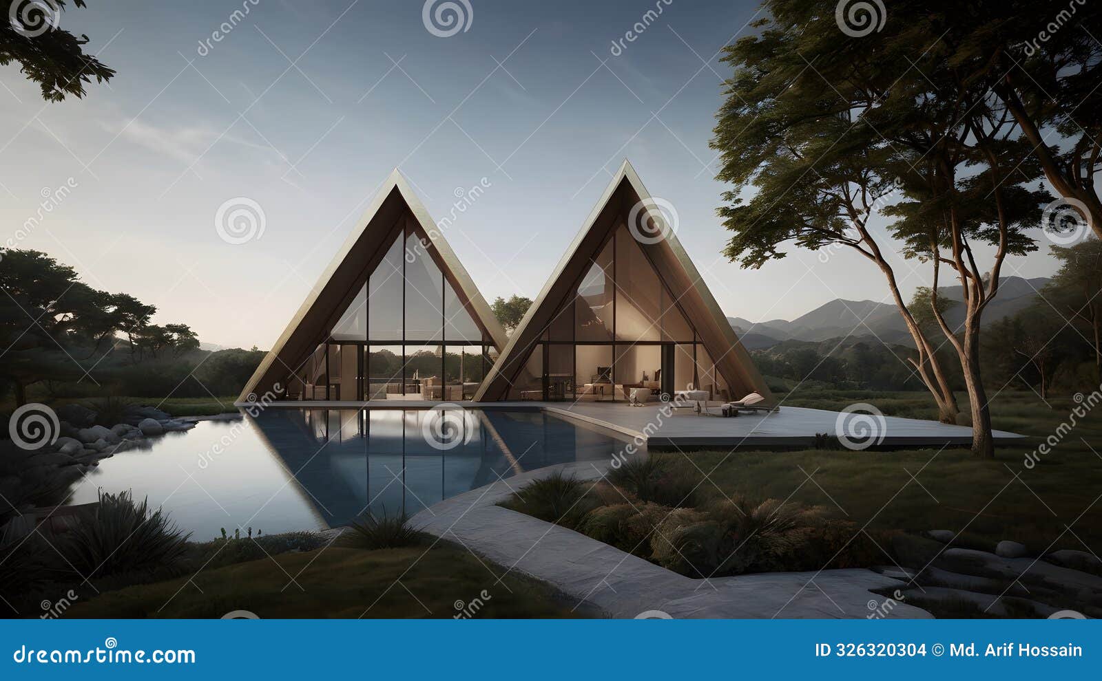 Triangular Elegance Merging Nature’s Beauty with Luxurious Design House ...