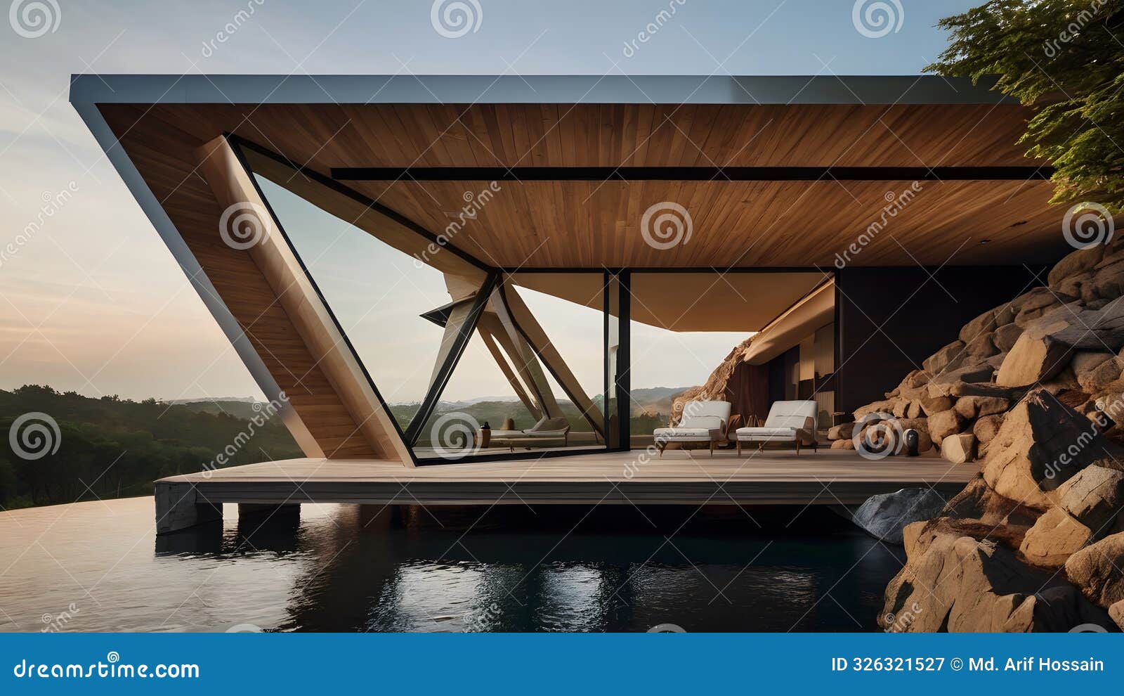 Triangular Elegance Merging Nature’s Beauty with Luxurious Design House ...