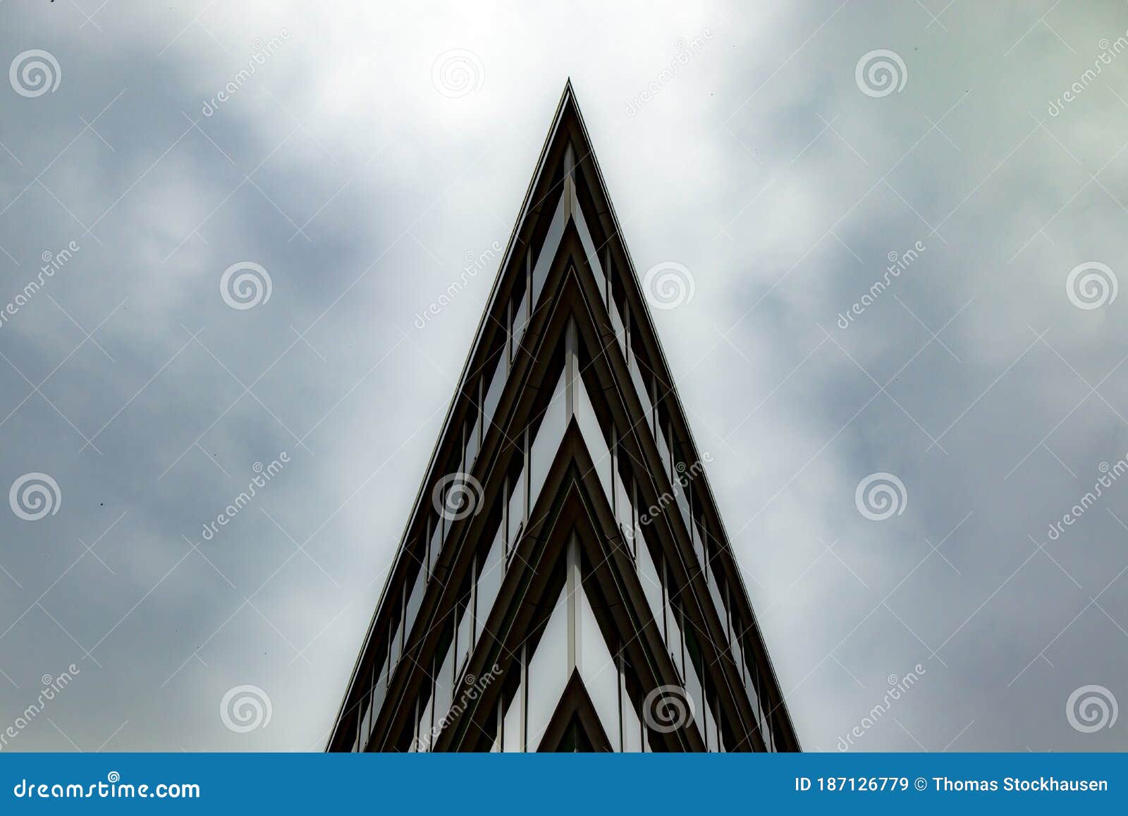Triangular Facade of a Modern House Stock Image - Image of detail ...