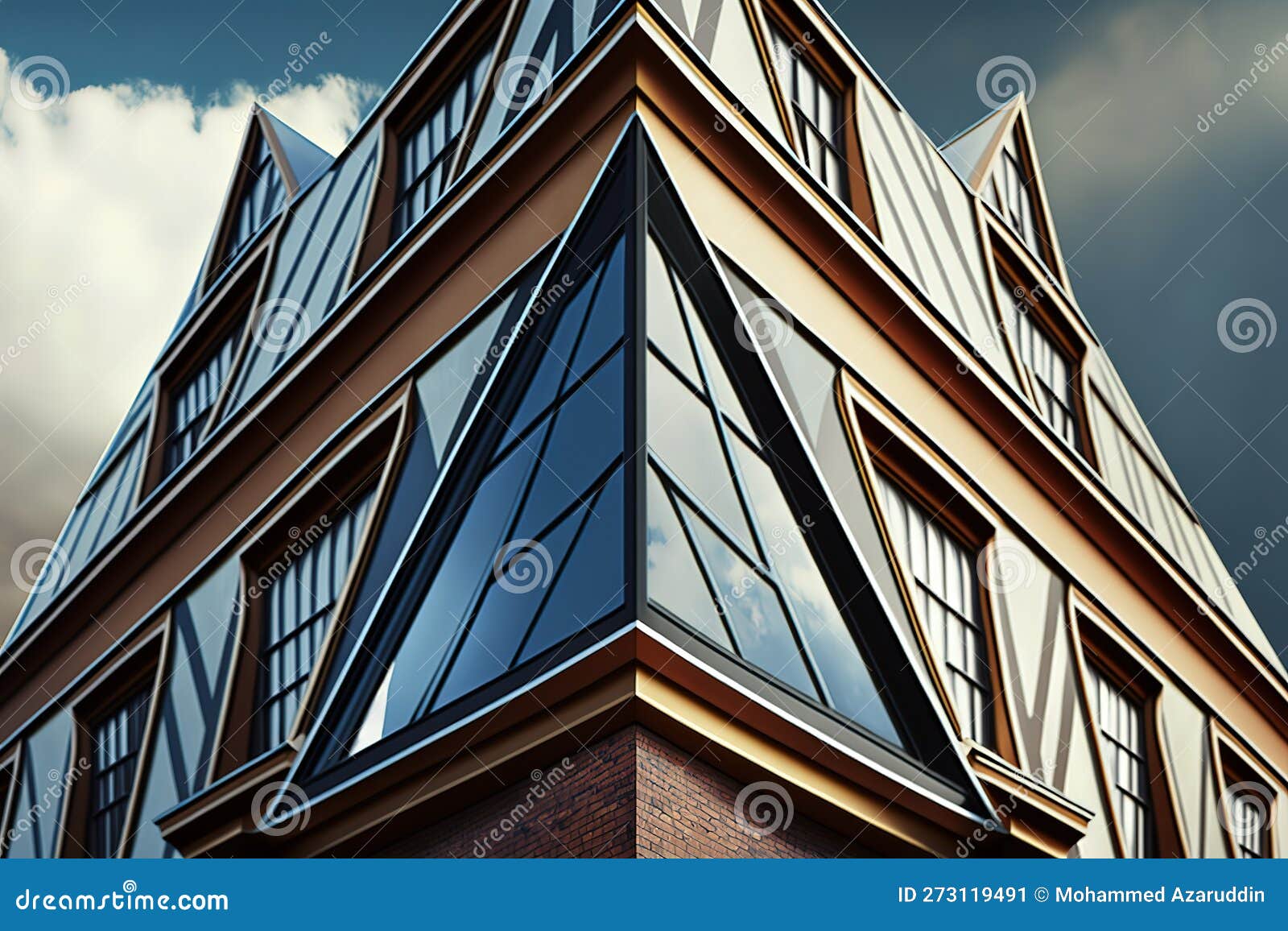 Triangular facade stock illustration. Illustration of estate - 273119491