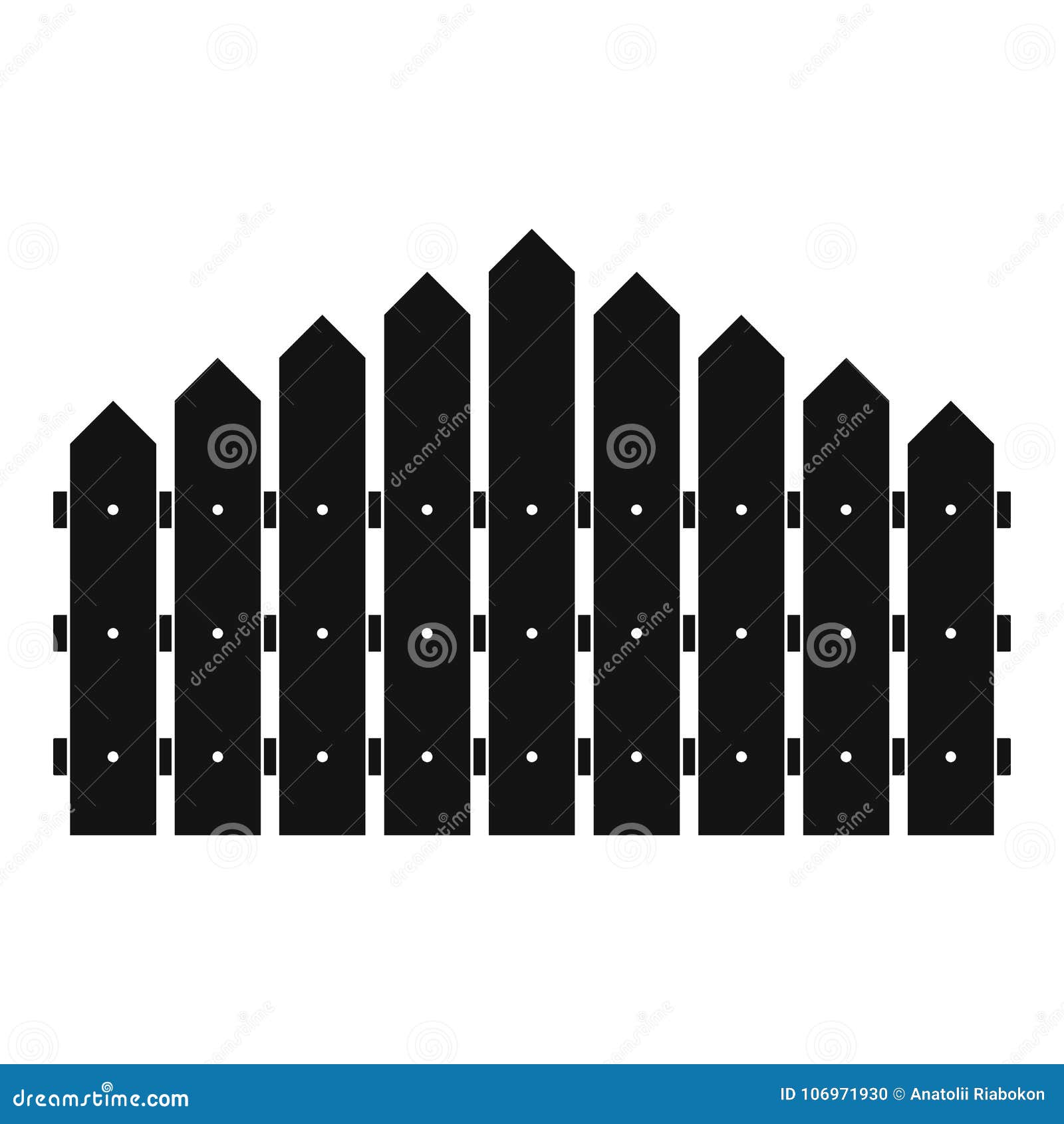 Triangular Fence Icon, Simple Style. Stock Vector - Illustration of ...