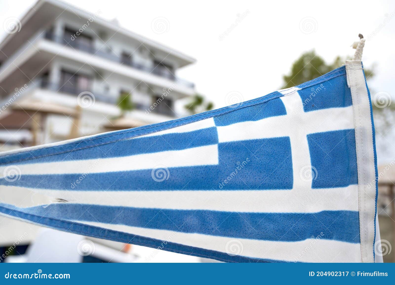 Triangular flag of Greece stock image. Image of beautiful - 204902317