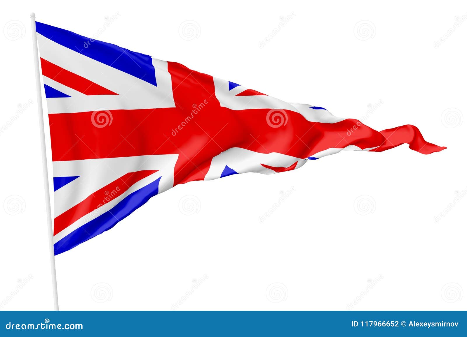 Triangular Flag of United Kingdom Stock Illustration - Illustration of ...