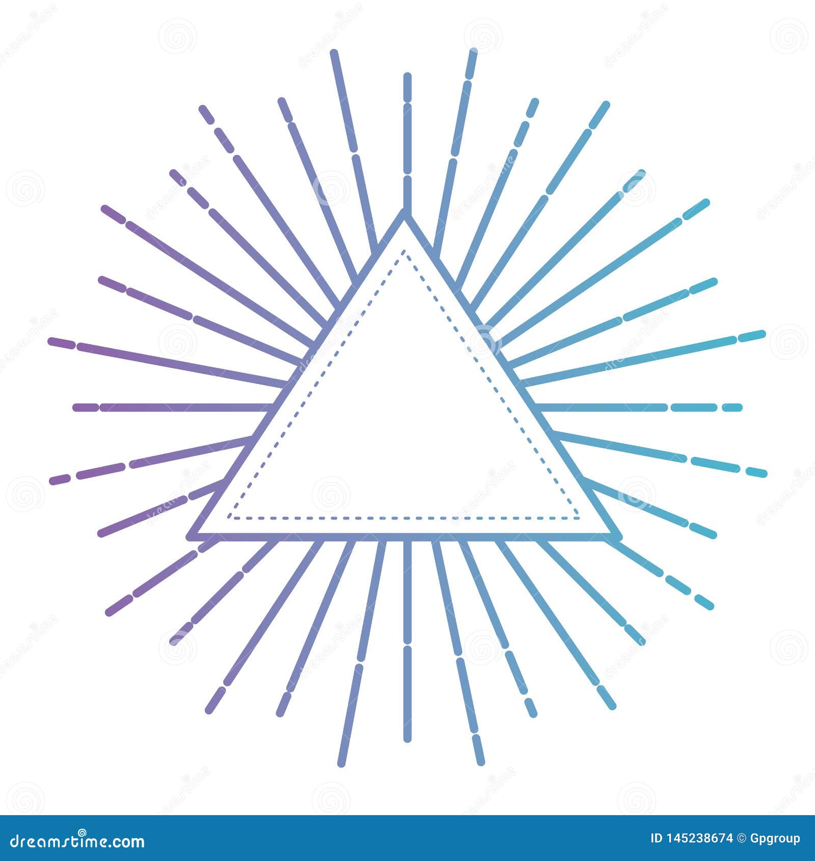 Triangular Frame with Burst Stock Vector - Illustration of border ...