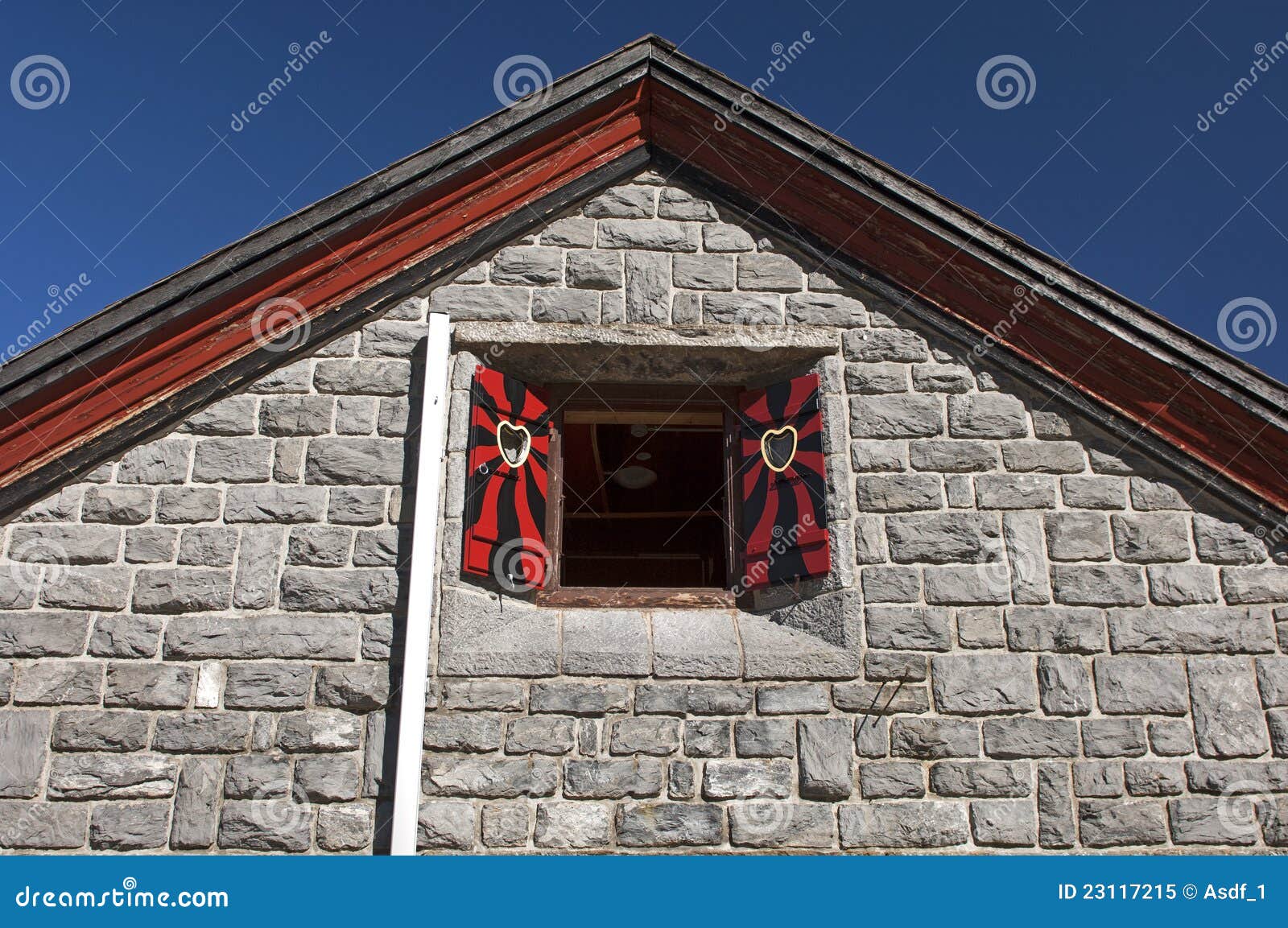 Triangular Gable of a House Stock Image - Image of front, dwelling ...