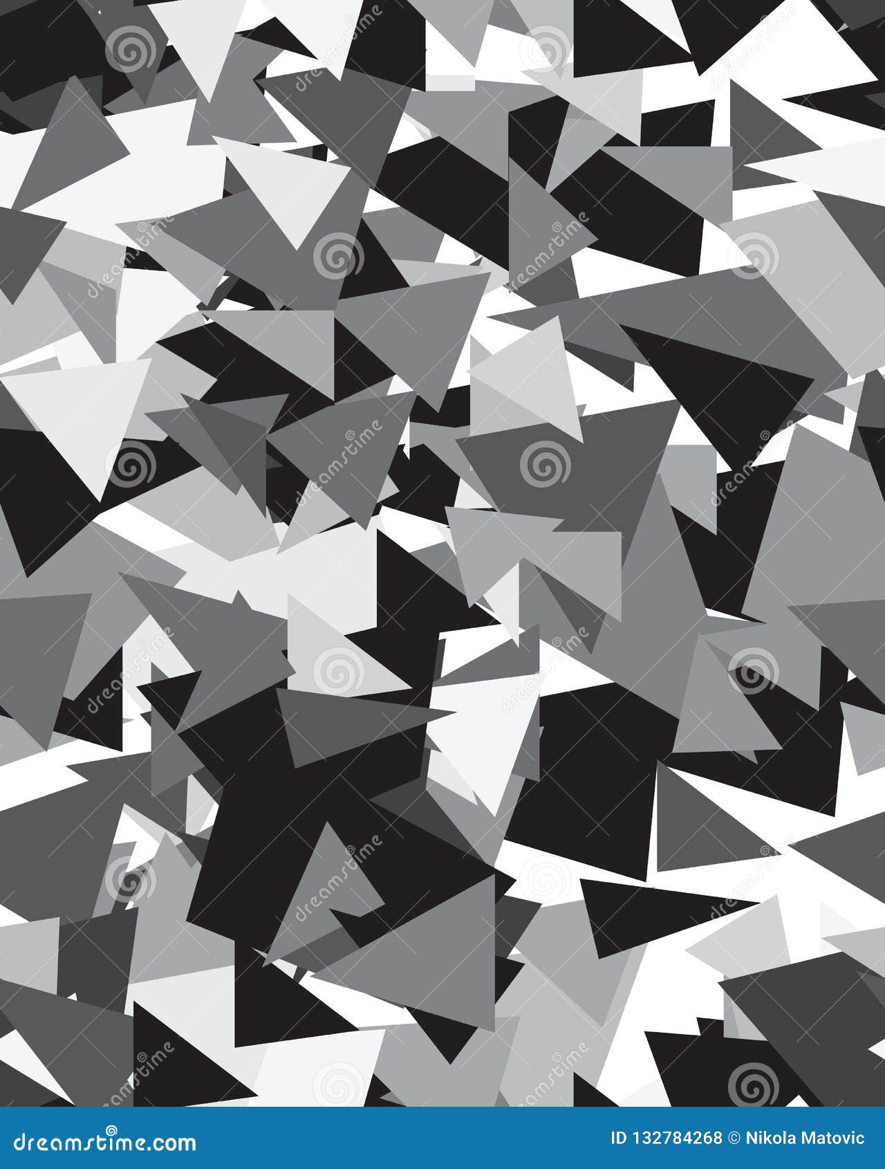 Triangular Geometric Abstract Seamless Pattern Stock Illustration ...