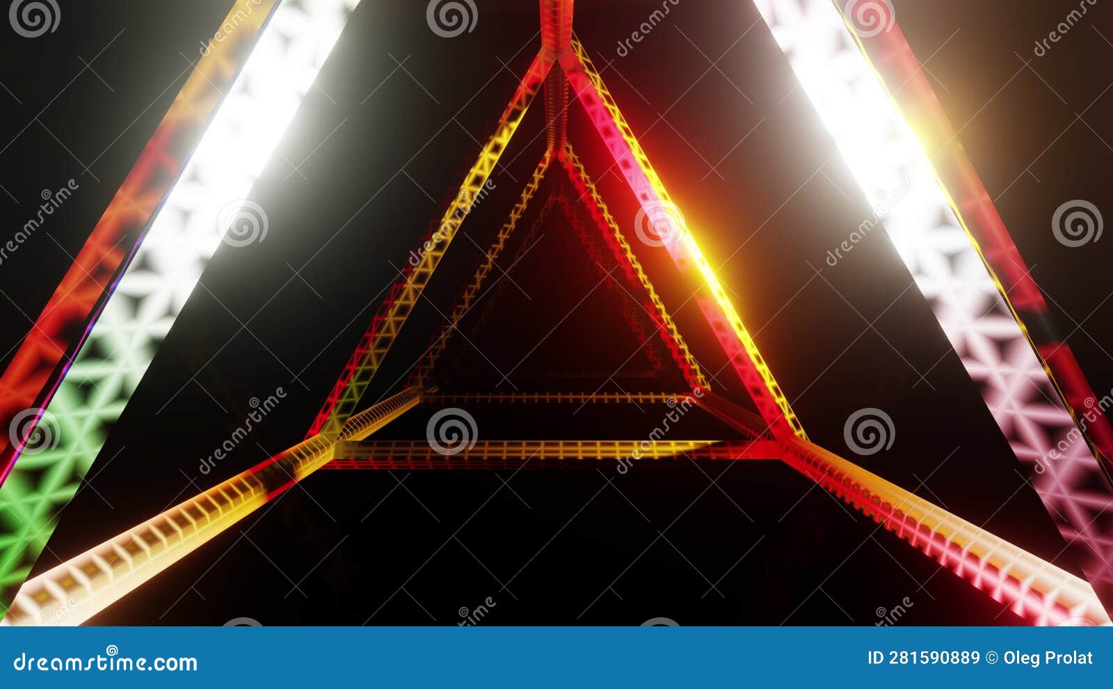 Triangular Geometric Magic Tunnel Rotate Shape Sparkles Colorful and ...