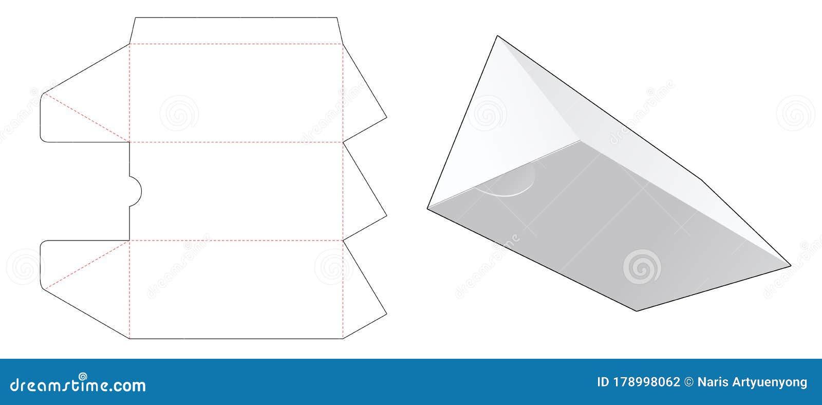 Triangular Gift Box Design Template Cartoon Vector | CartoonDealer.com ...