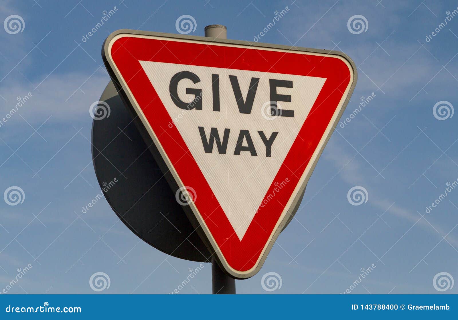 Triangular Give Way Sign with a Red Border by the Roadside Wirral ...