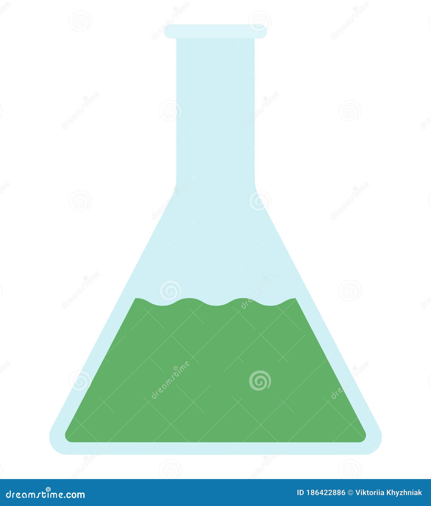 Triangular Flask with Liquid Vector Icon Flat Isolated Stock Vector ...