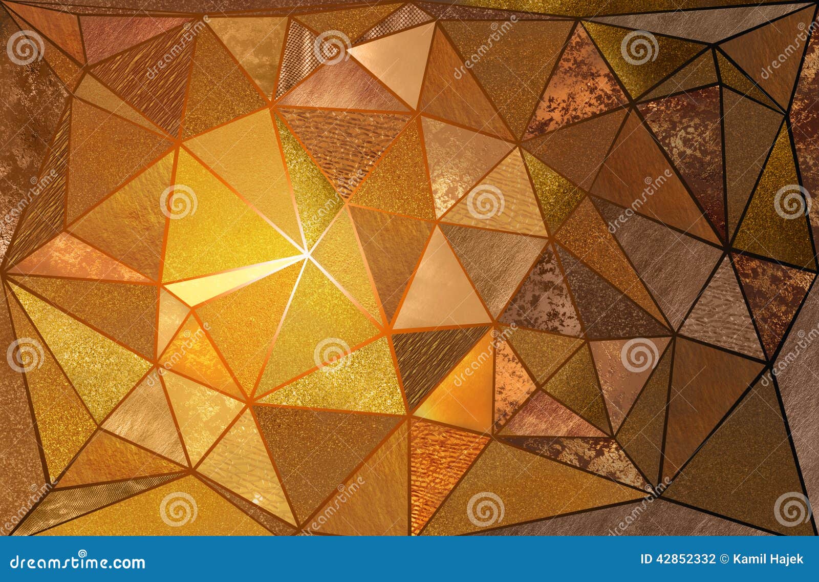 Triangular Gold Textures stock photo. Image of geometric - 42852332