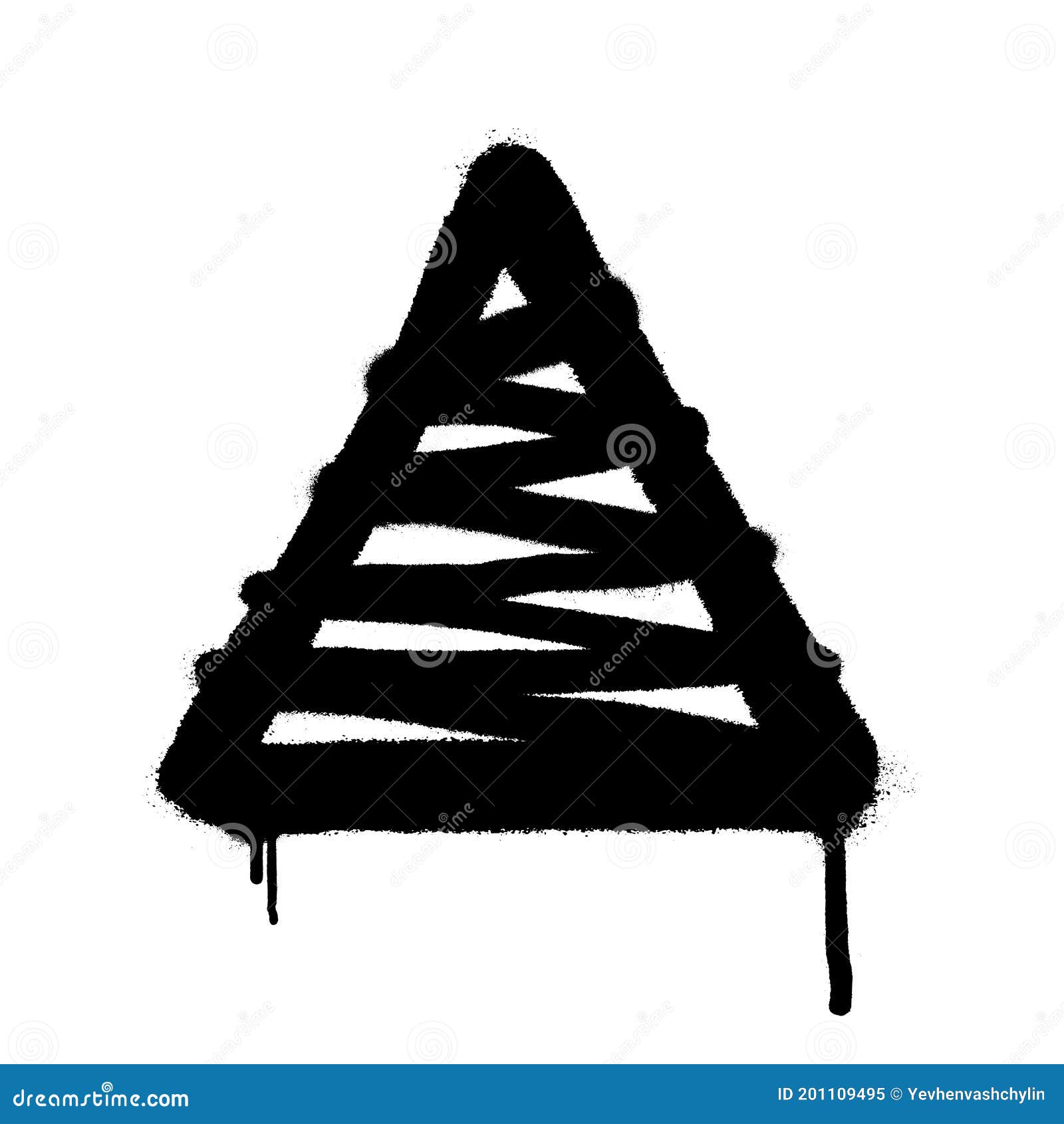 Triangular Graffiti Spray Banner. Graphic Spray Paint Frame on ...