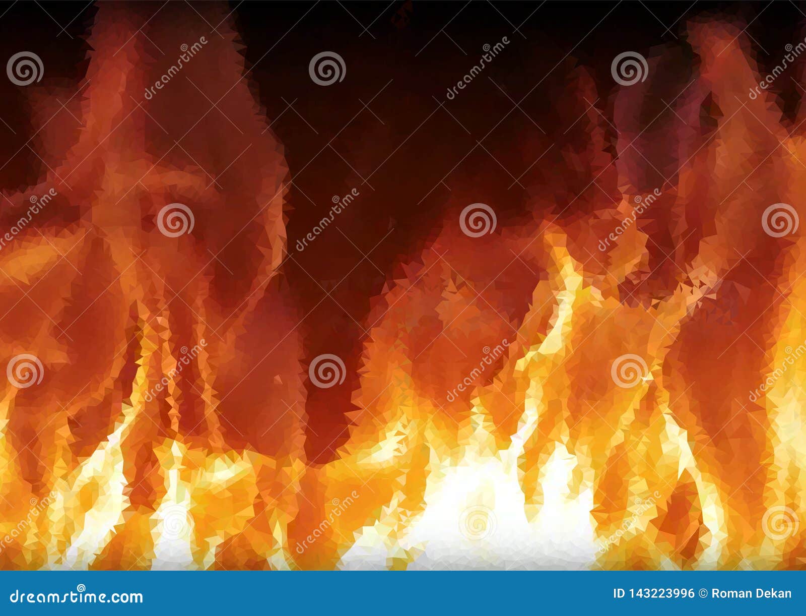 Triangular Grid Background with Fire Pattern Stock Vector ...