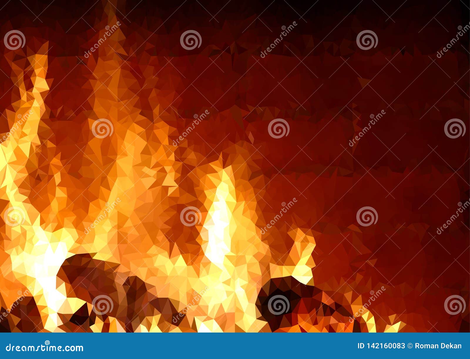 Triangular Grid Background With Fire Pattern Cartoon Vector ...