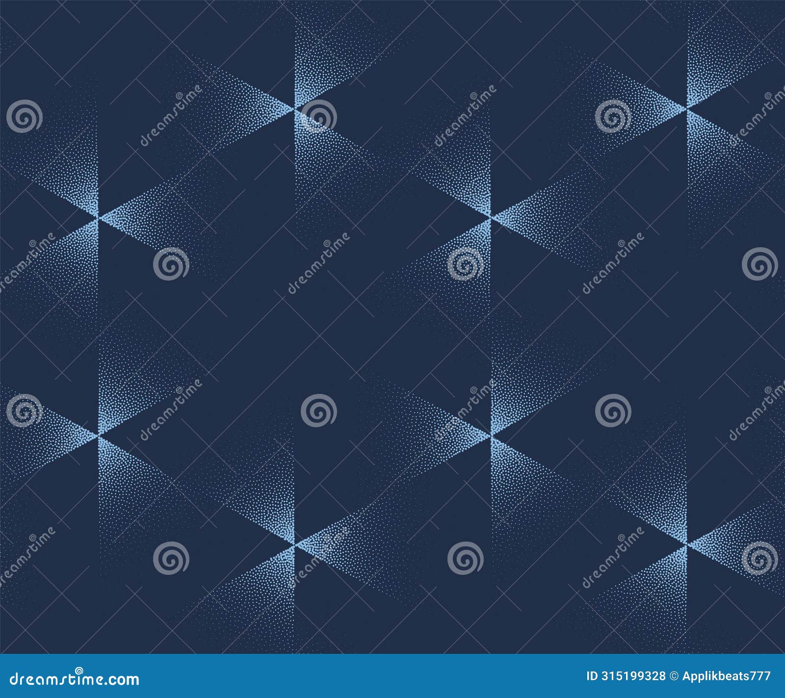 Triangular Grid Geometric Seamless Pattern Trend Vector Blue Abstract Background Stock ...