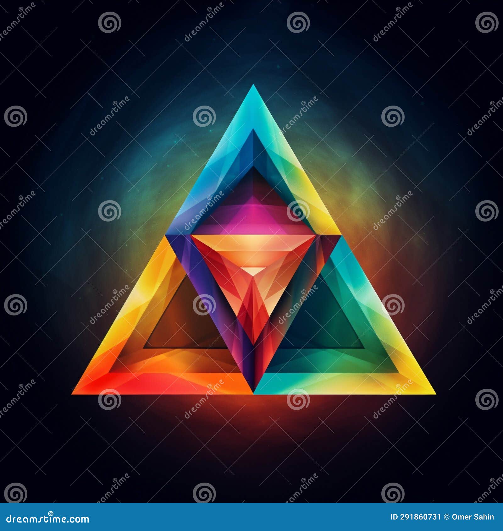 Triangular Harmony: Interlocking Triangles Forming a Harmonious Blend ...