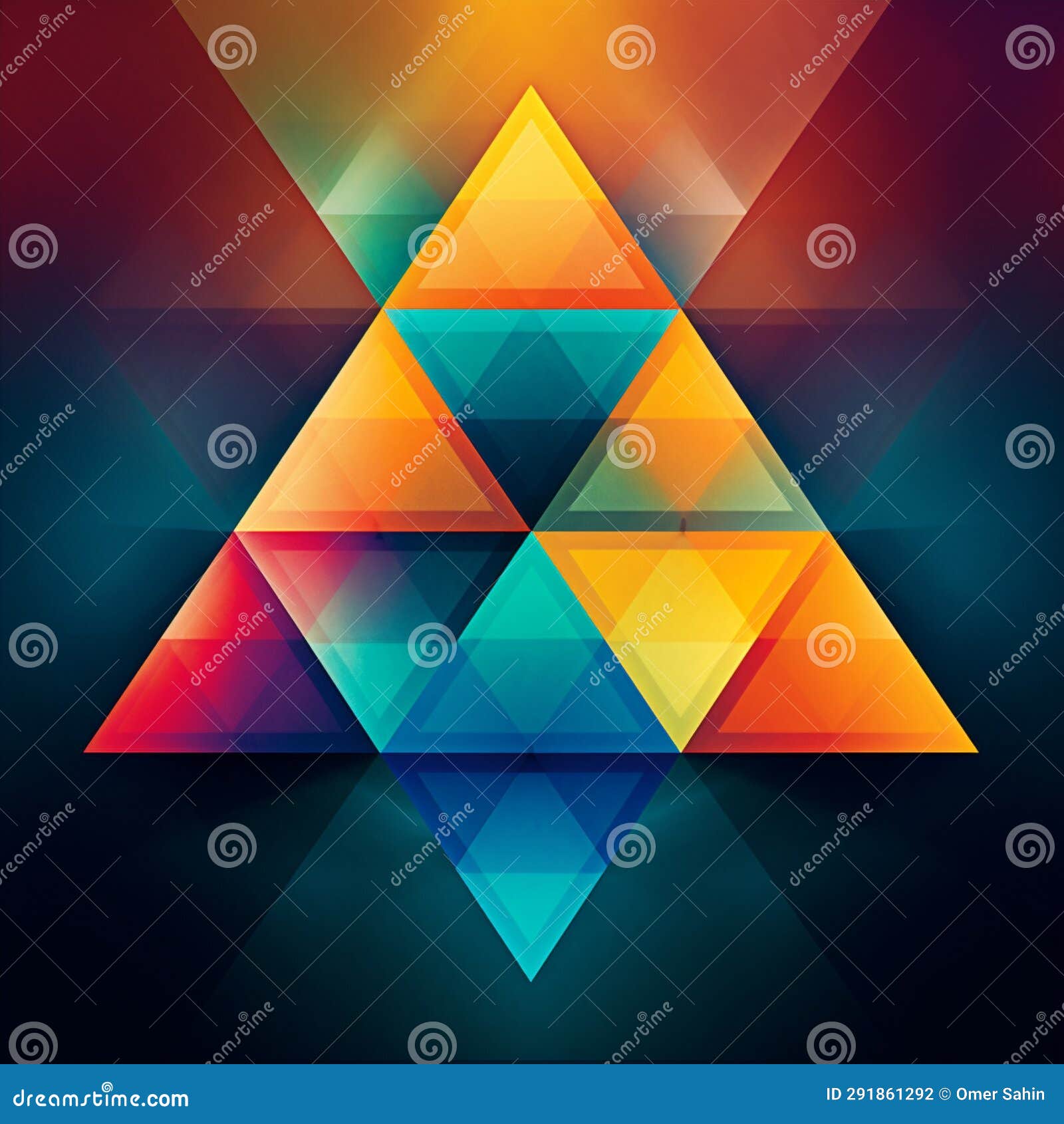 Triangular Harmony: Interlocking Triangles Forming a Harmonious Blend ...