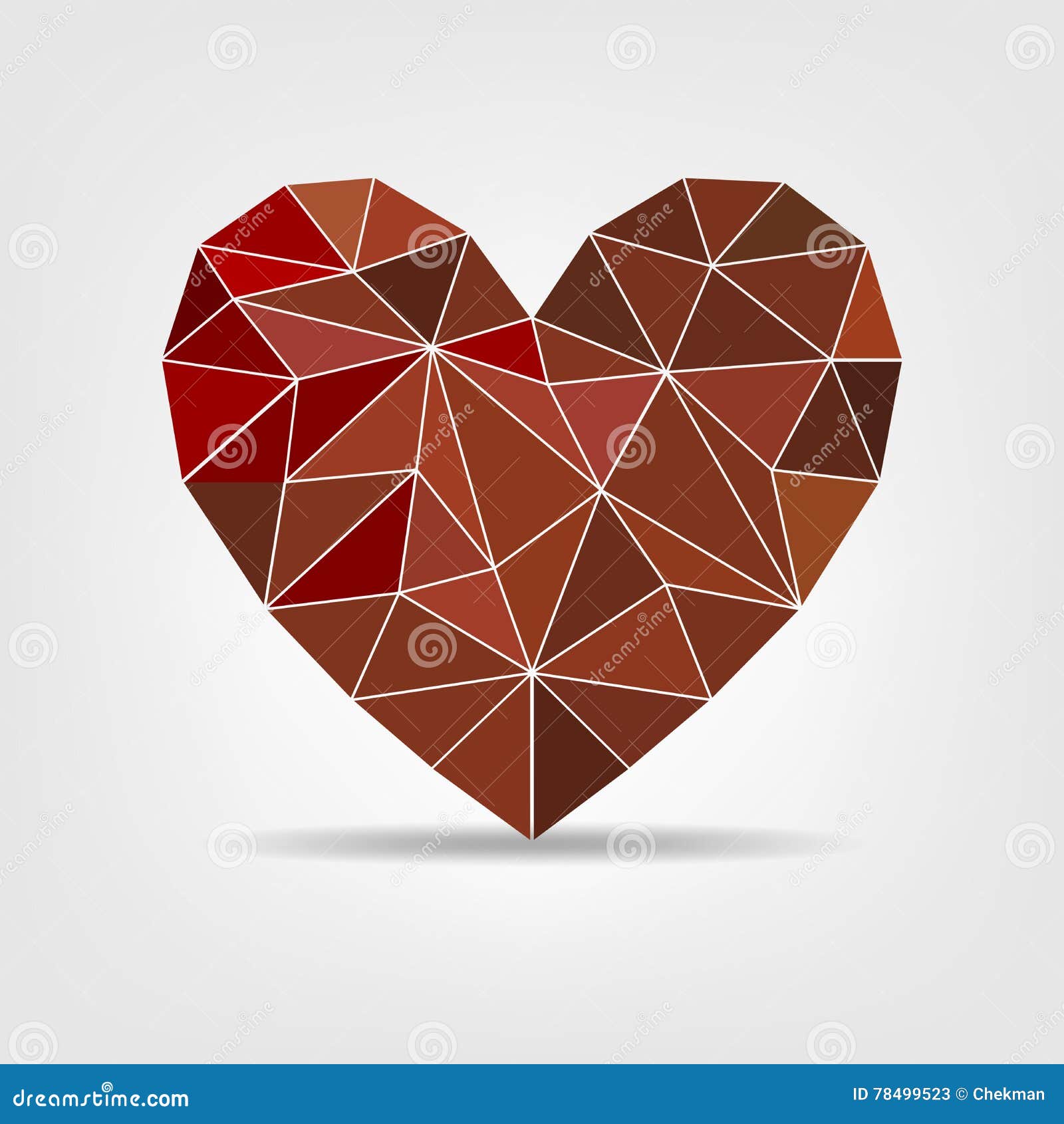 Triangular Heart. Vector Illustration Stock Illustration - Illustration ...