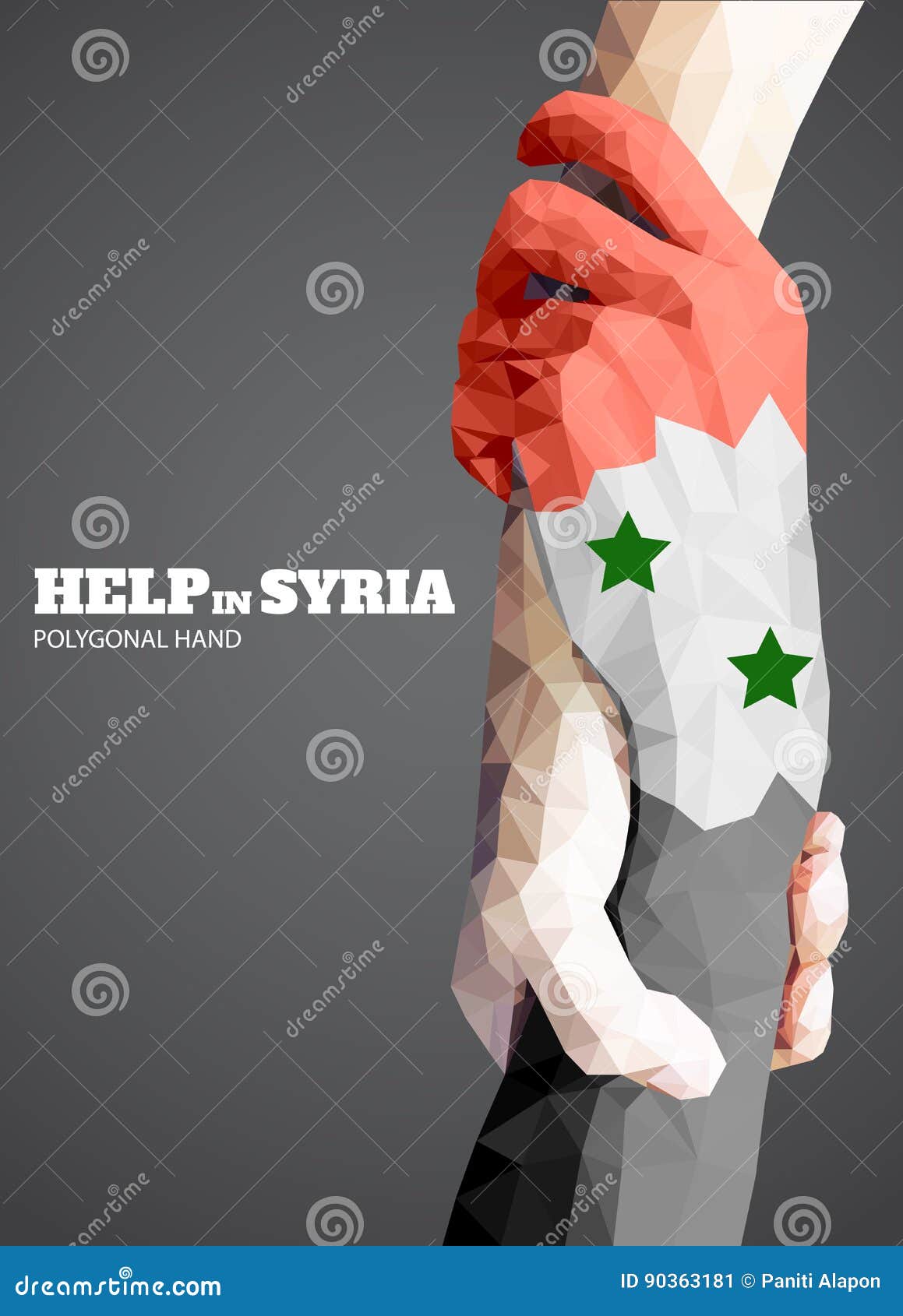 Triangular Hold Hands,help Sign in Syria Stock Vector - Illustration of ...