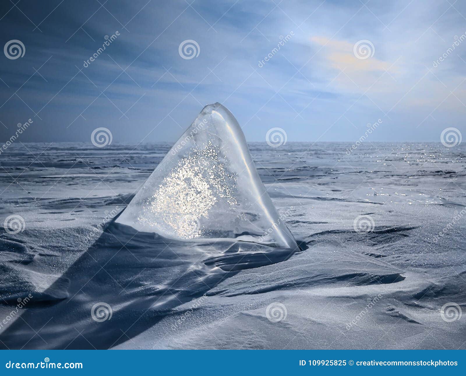 Triangular Ice In Sand Picture. Image: 109925825