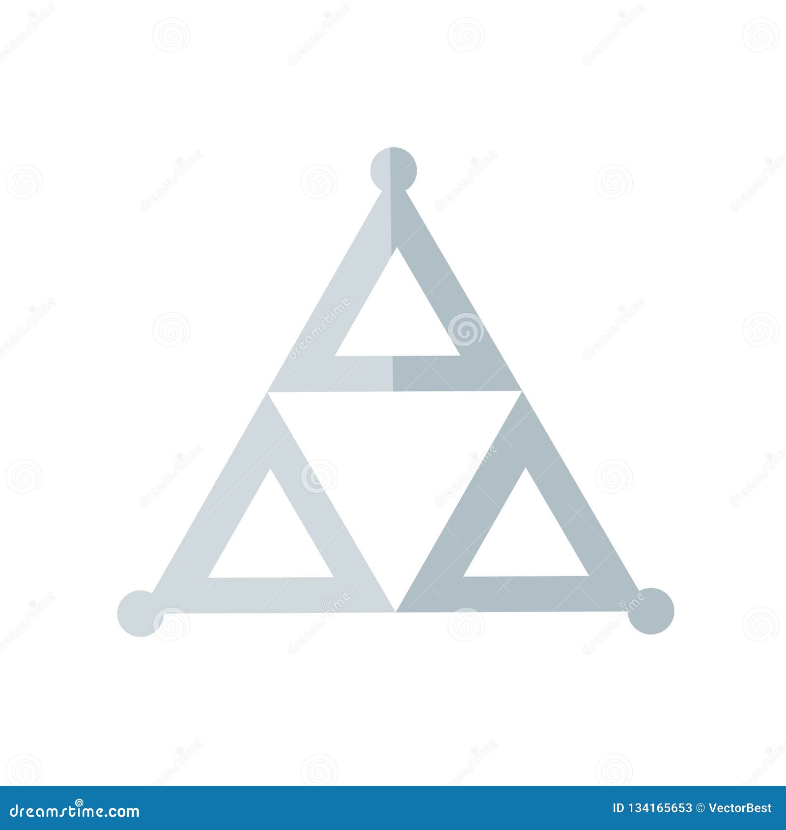 Triangular Icon Vector Sign and Symbol Isolated on White Background ...