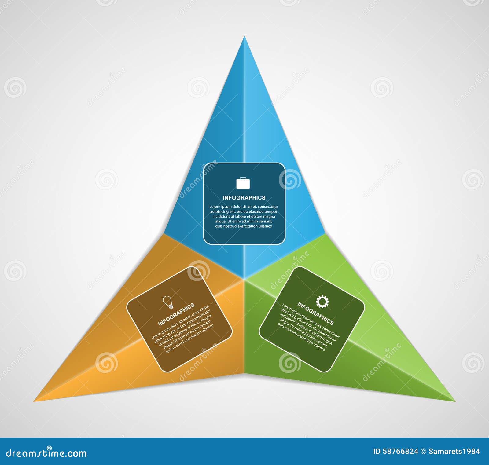 Triangular Infographic Design Element. Stock Vector - Illustration of ...