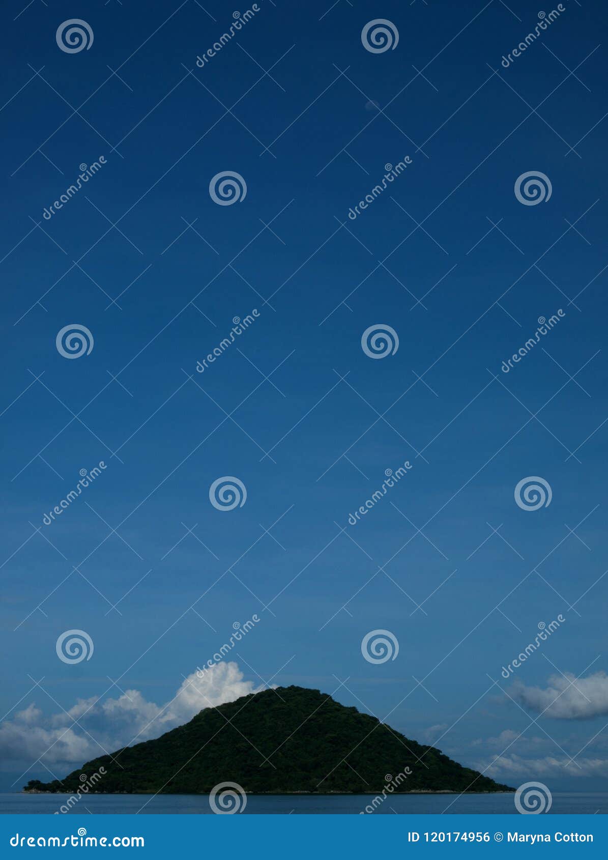 Triangular Island in Lake Malawi Against Blue Sky Stock Photo - Image ...