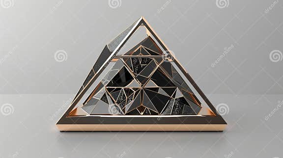 A Triangular Jewelry Box with a Geometric Pattern Resembling a Modern ...