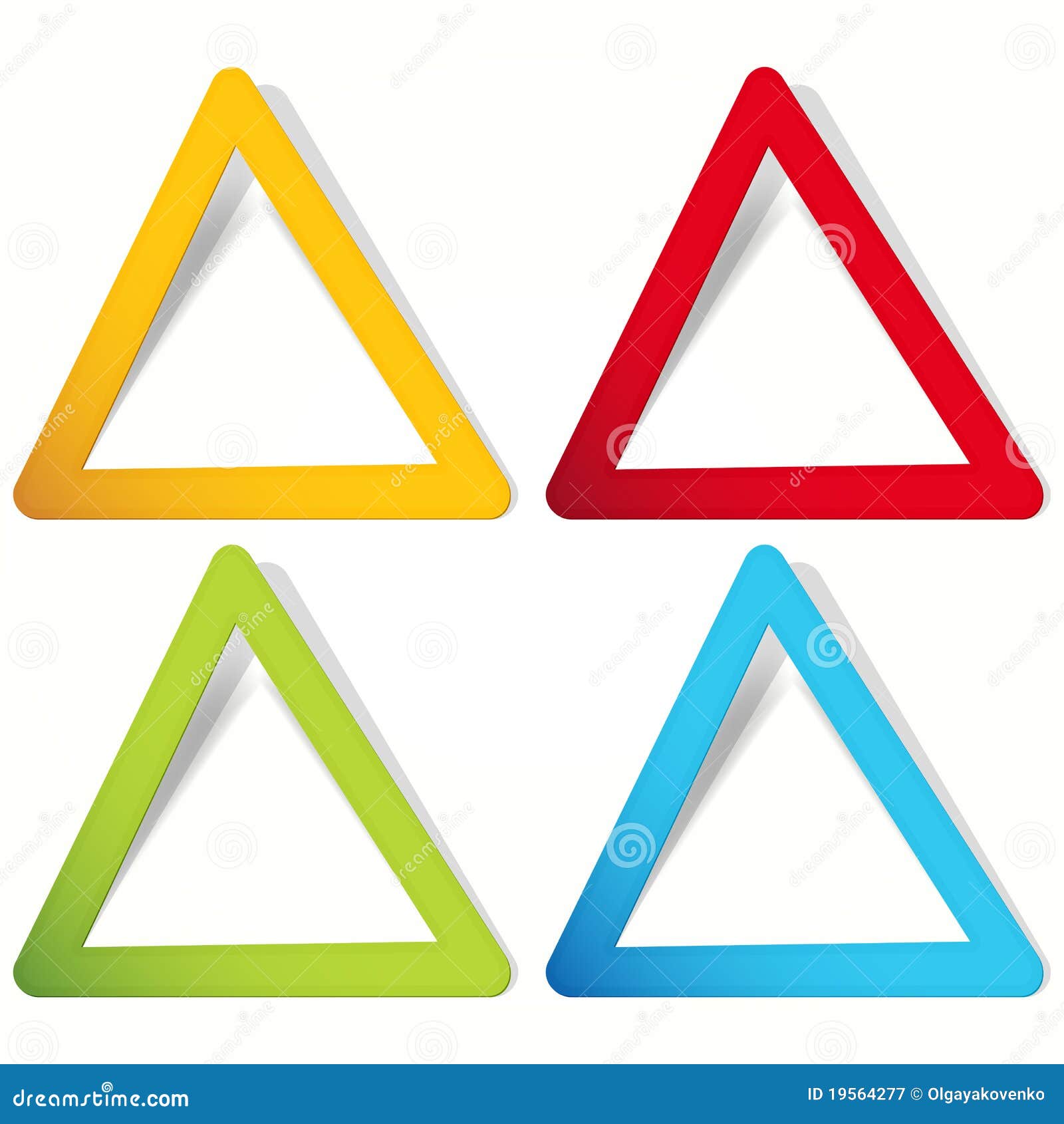 Triangular Labels. stock vector. Illustration of clean - 19564277