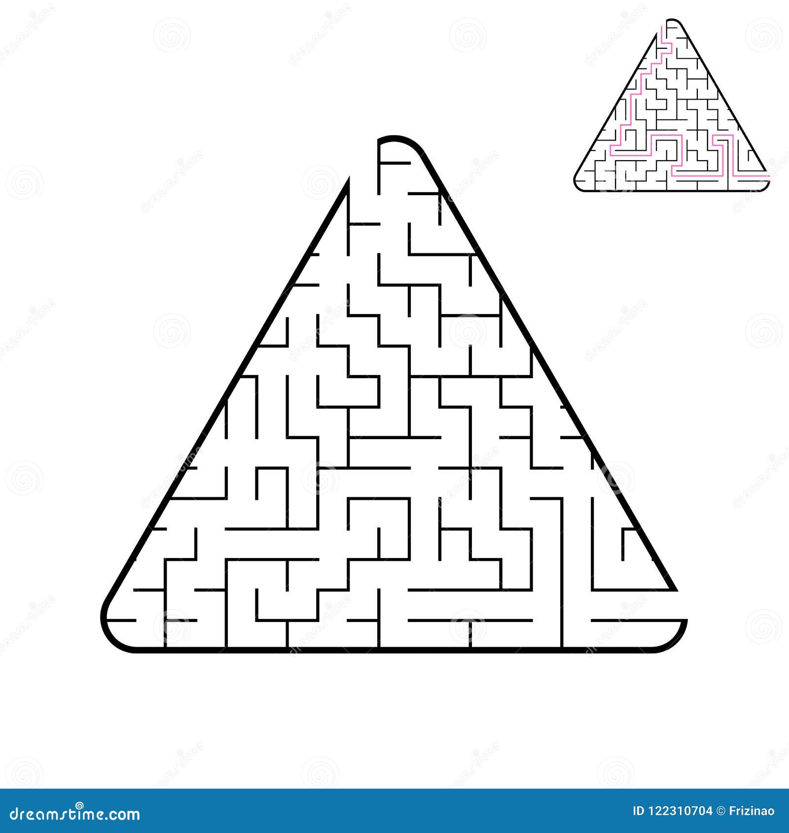 Triangular Labyrinth. an Interesting and Useful Game for Children. a ...